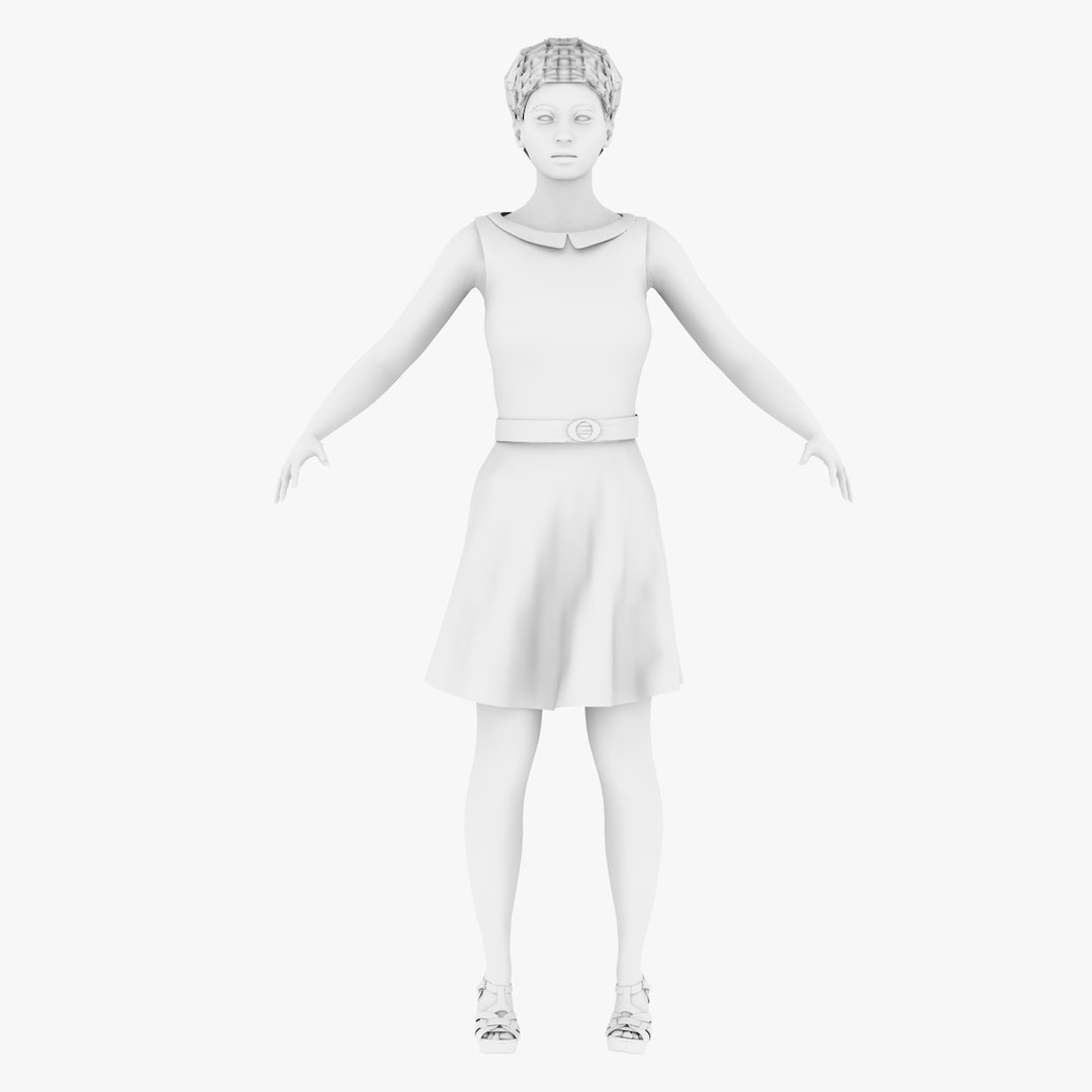 3d Woman Rigged Janet Model