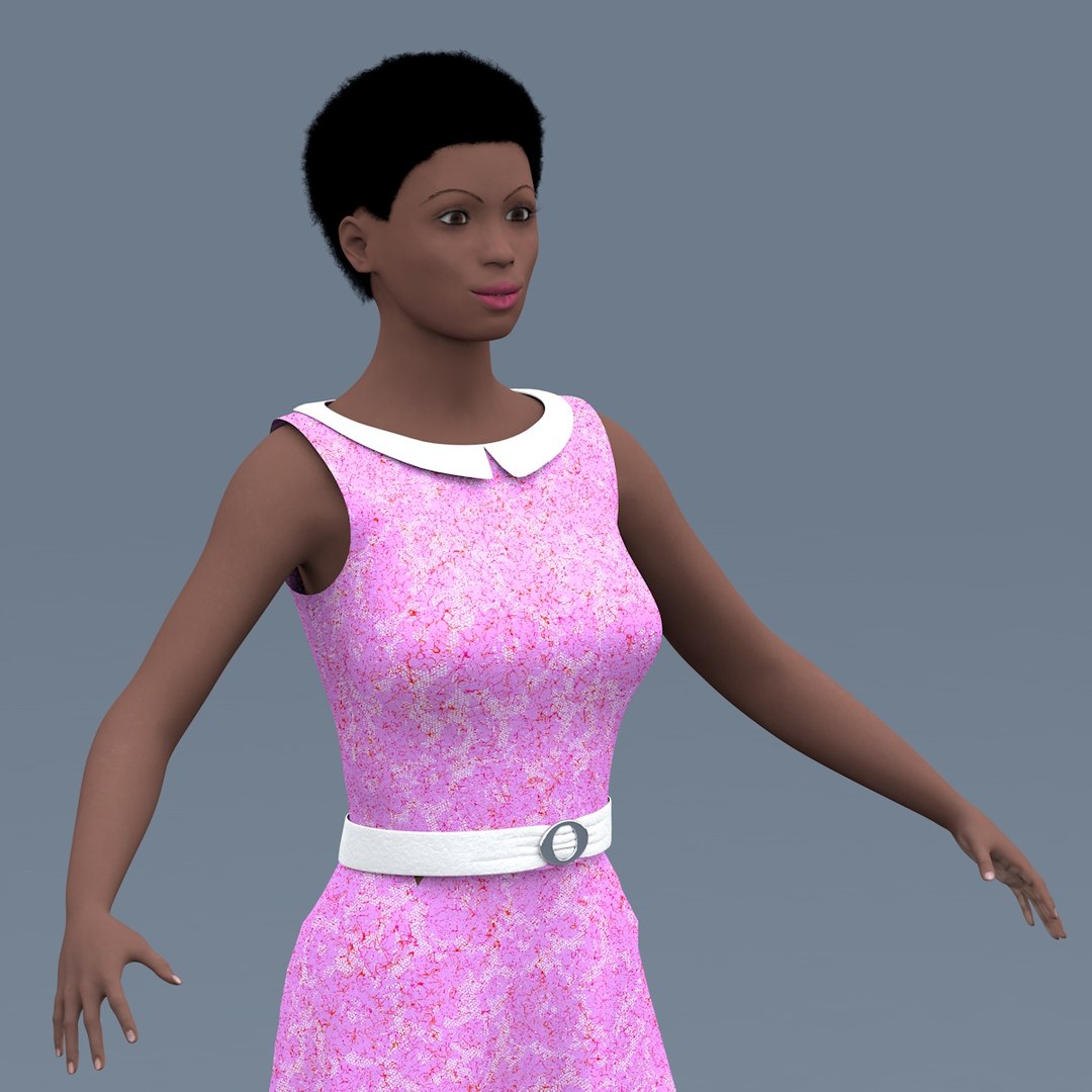 3d Woman Rigged Janet Model