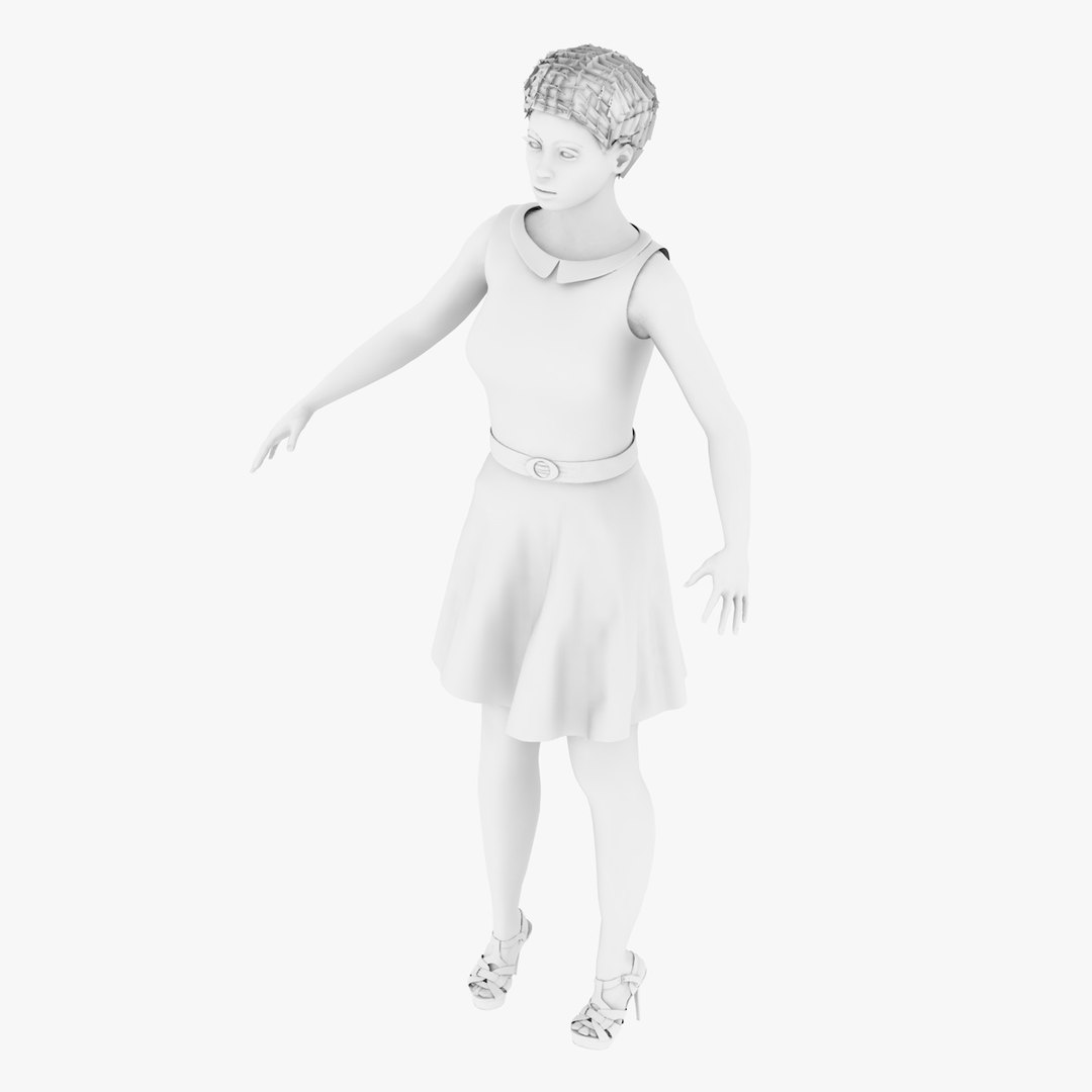 3d Woman Rigged Janet Model