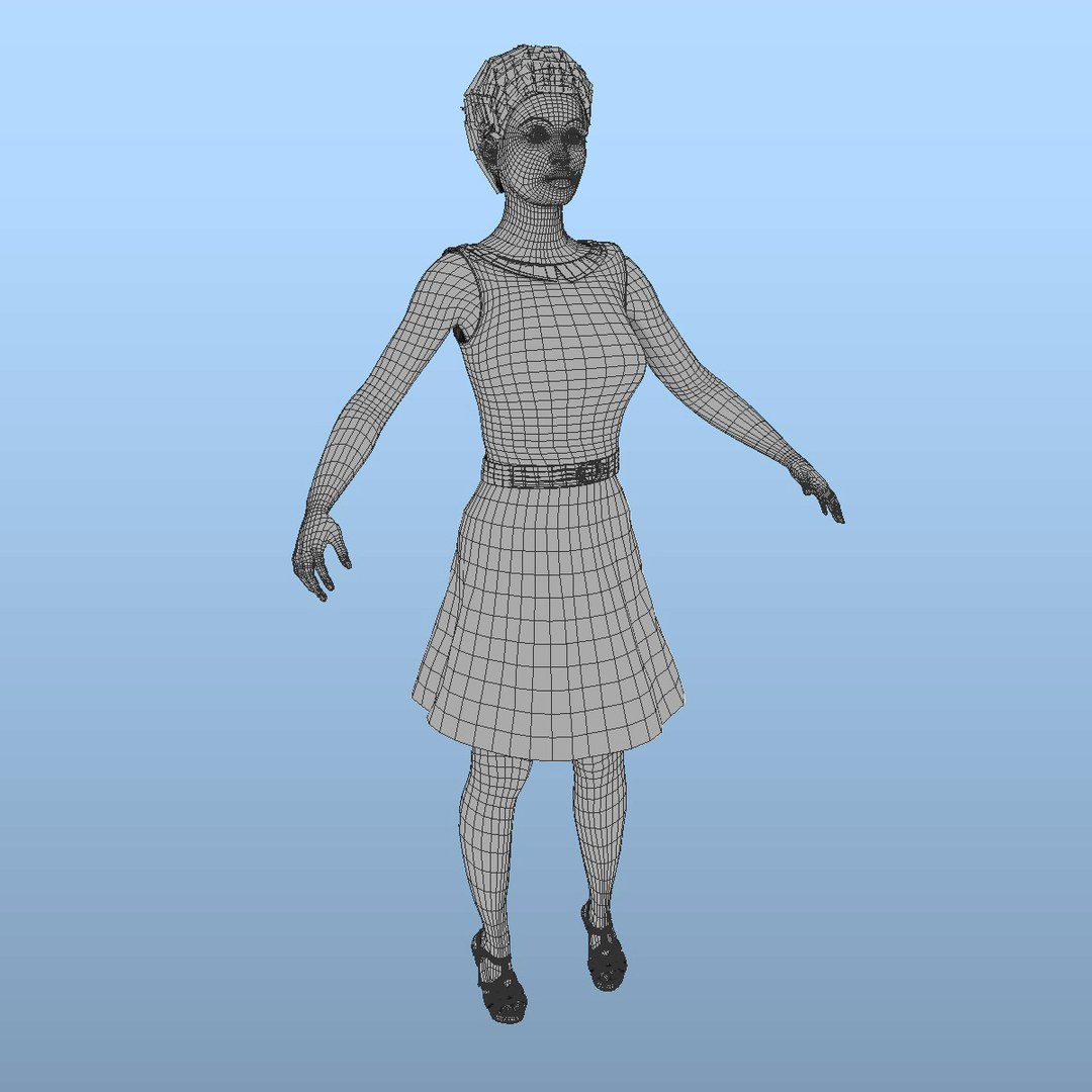 3d Woman Rigged Janet Model