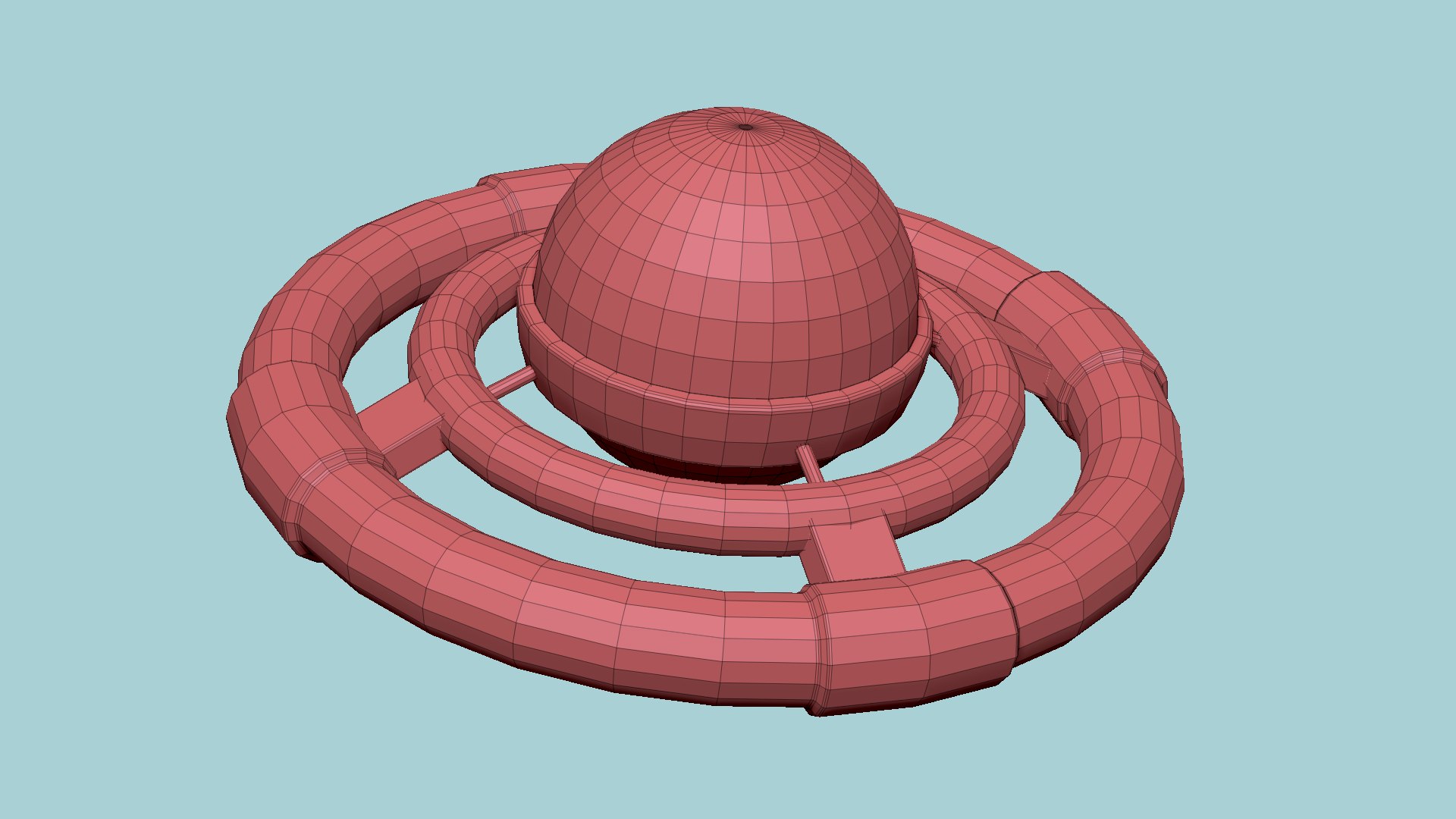3D Alien Spaceship UFO F01 Steel - Sci Fi Spacecraft Design ...