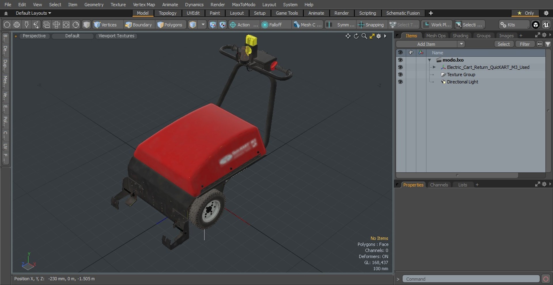 3D Electric Cart Return QuicKART M3 Used Model - TurboSquid 2042310