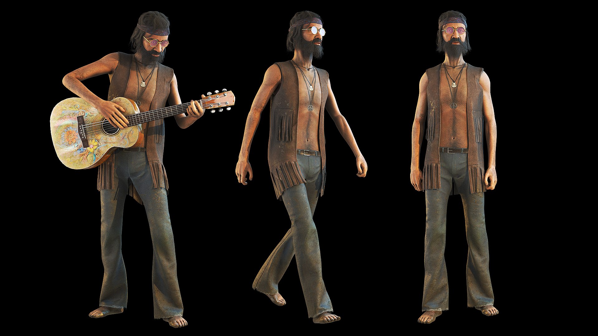 True Hippie Matt 3D Model - TurboSquid 2173164