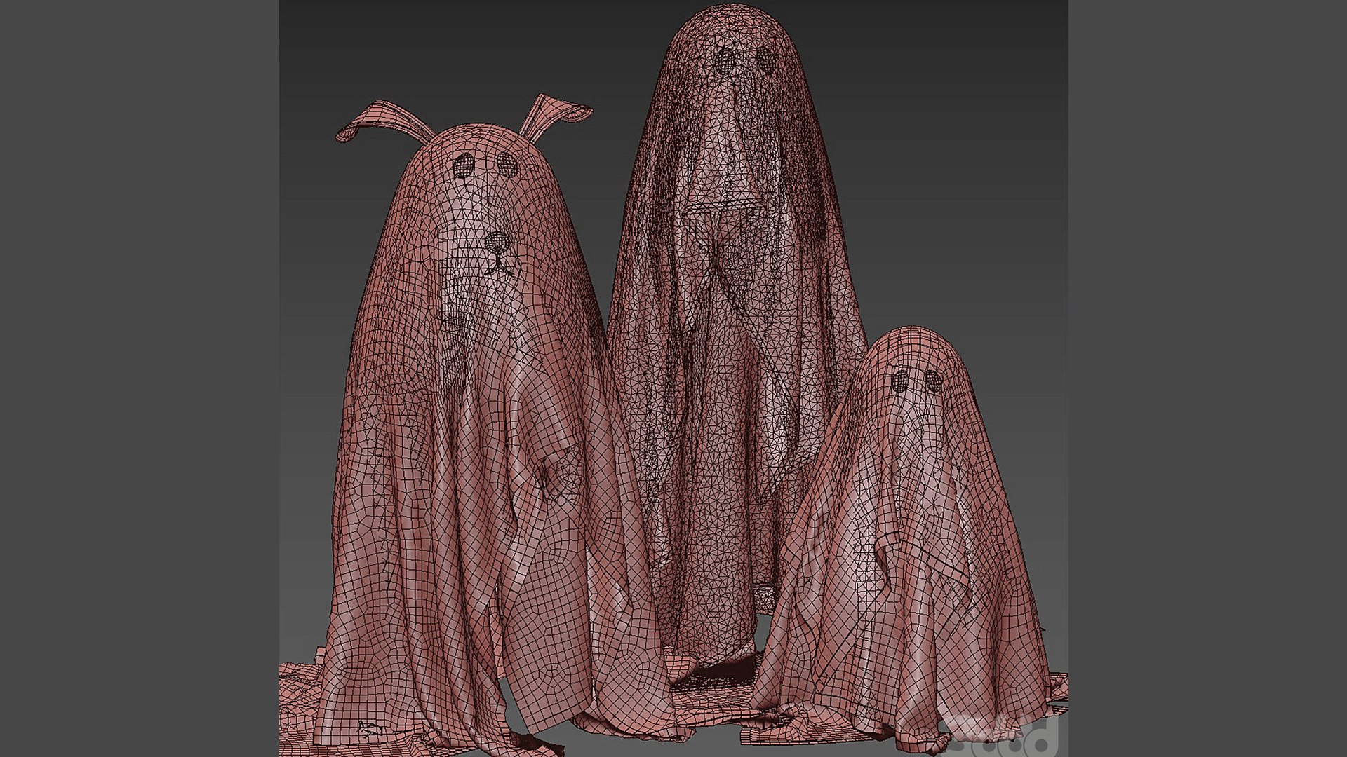 Pottery Barn Ghosts 3D Model - TurboSquid 2325307