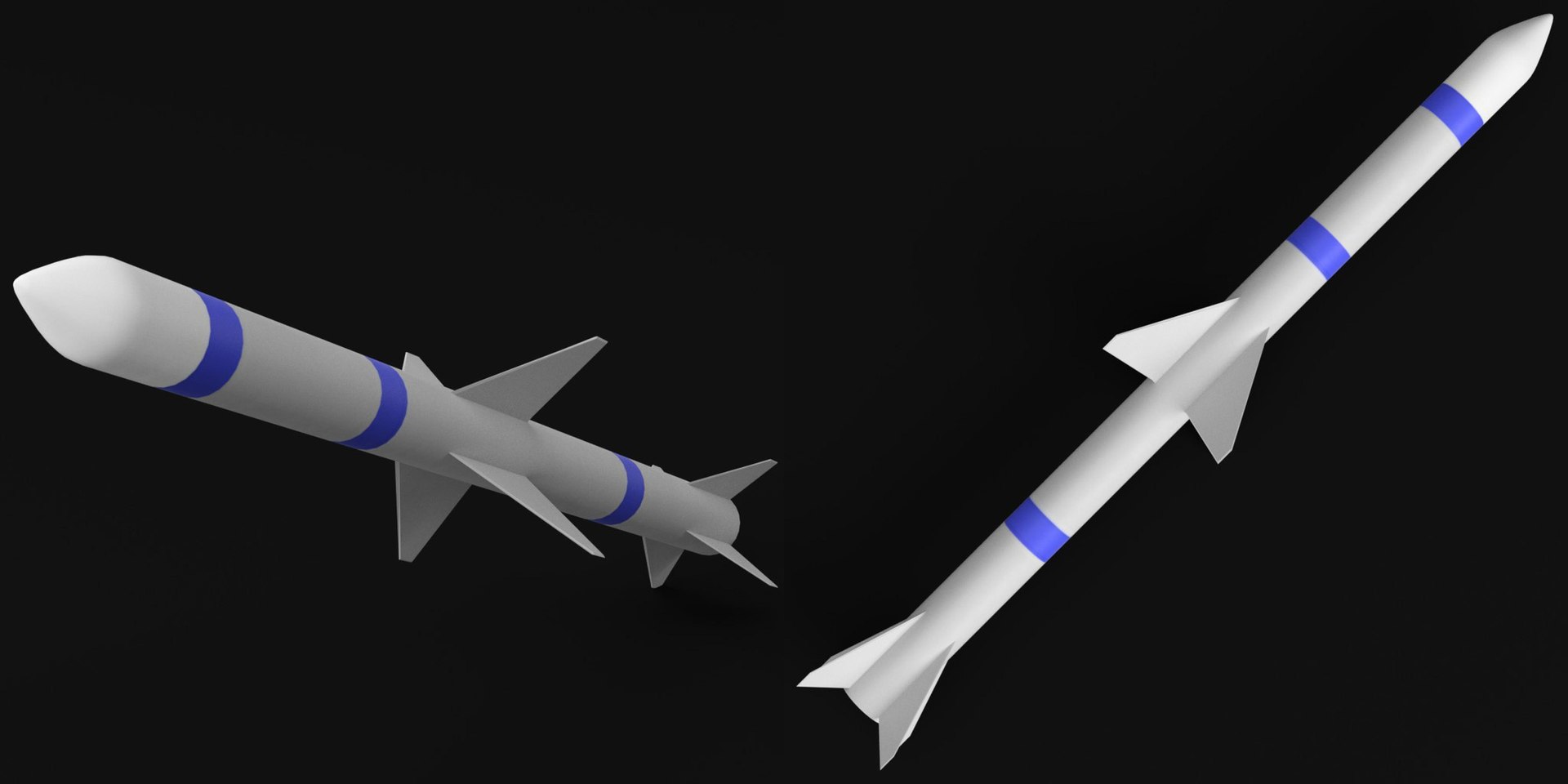 Max Pbr Uv-textured Aim-7f Sparrow