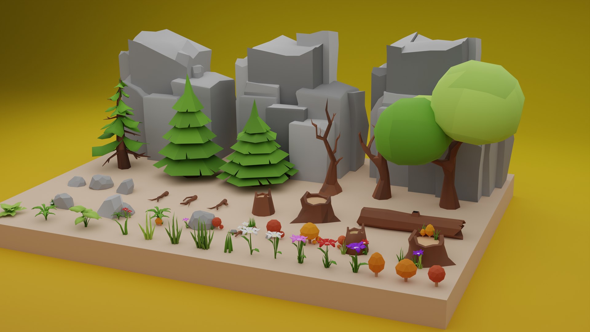 3D Tree And Plant Pack Model - TurboSquid 2065782