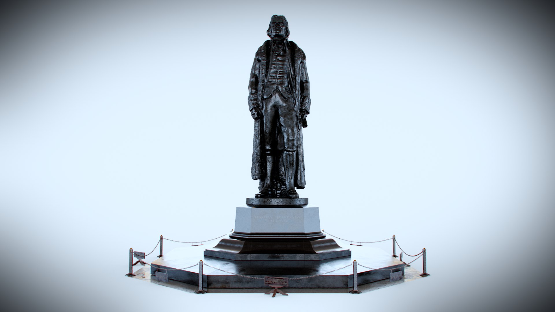 3D Jefferson Memorial Statue - TurboSquid 1813230