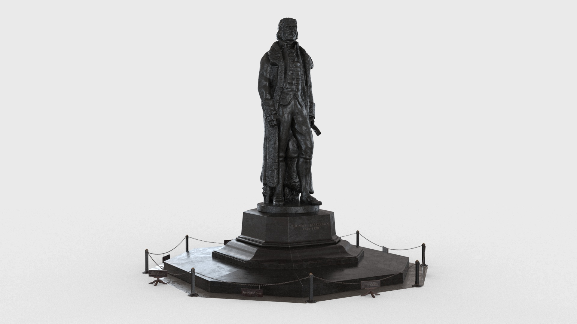 3D Jefferson Memorial Statue - TurboSquid 1813230