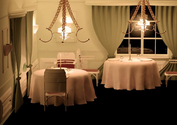 interior scene restaurant 3d max