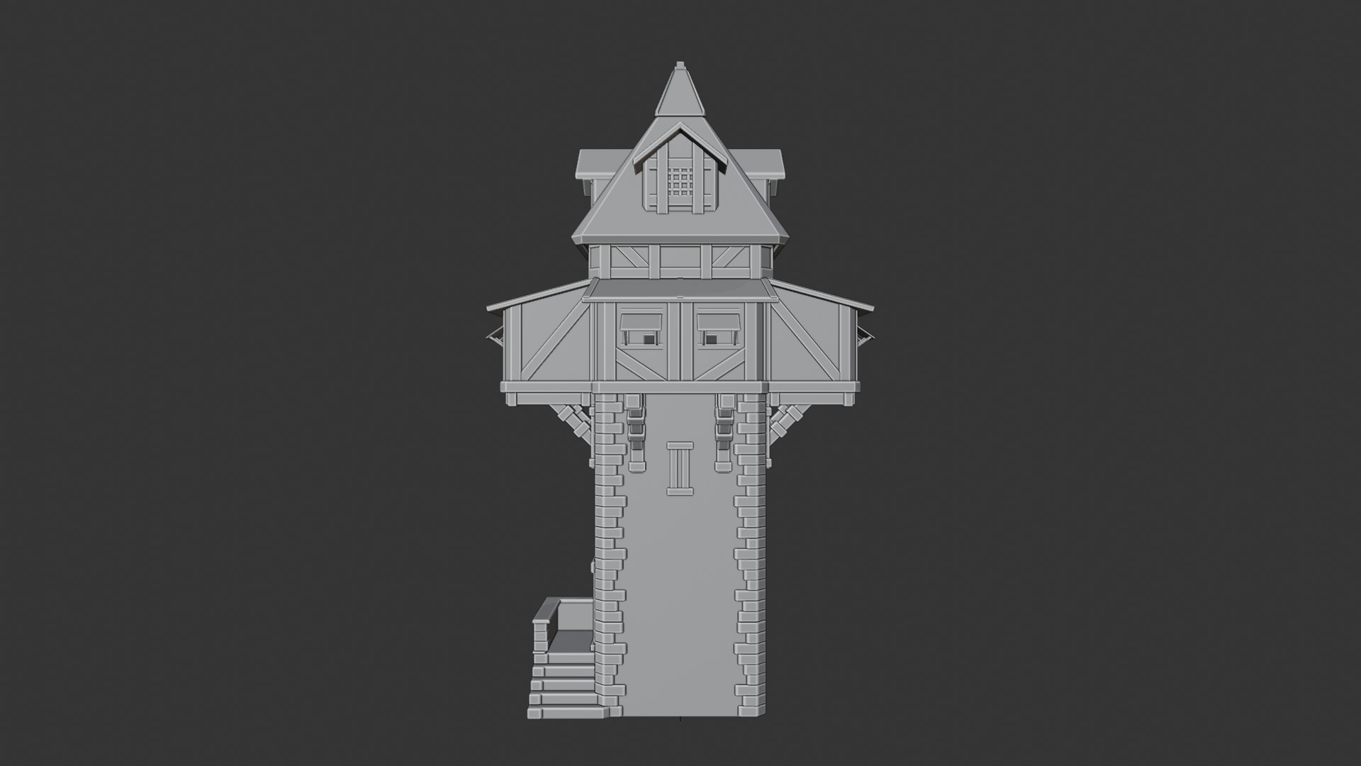 3D Medieval Watchtower - TurboSquid 2245409