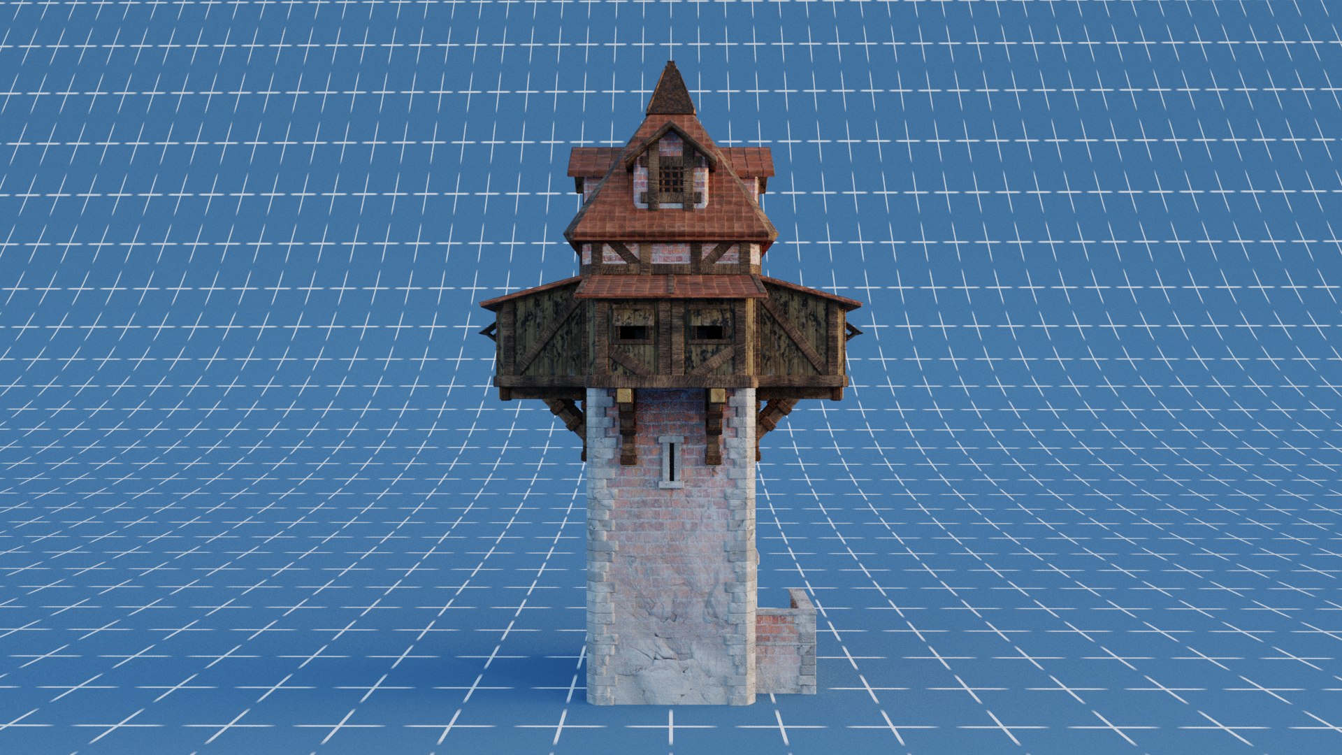 3D Medieval Watchtower - TurboSquid 2245409