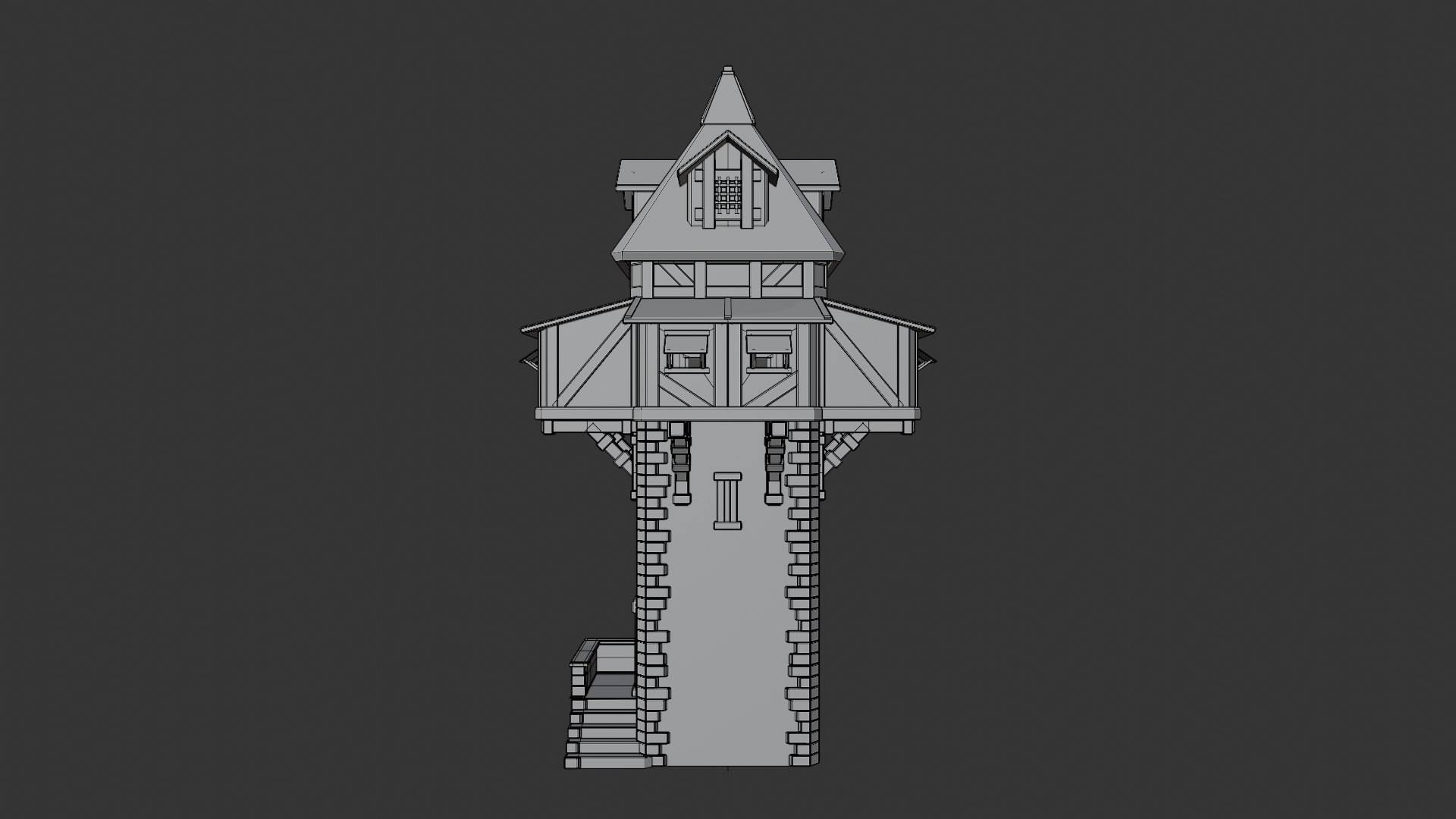 3D Medieval Watchtower - TurboSquid 2245409