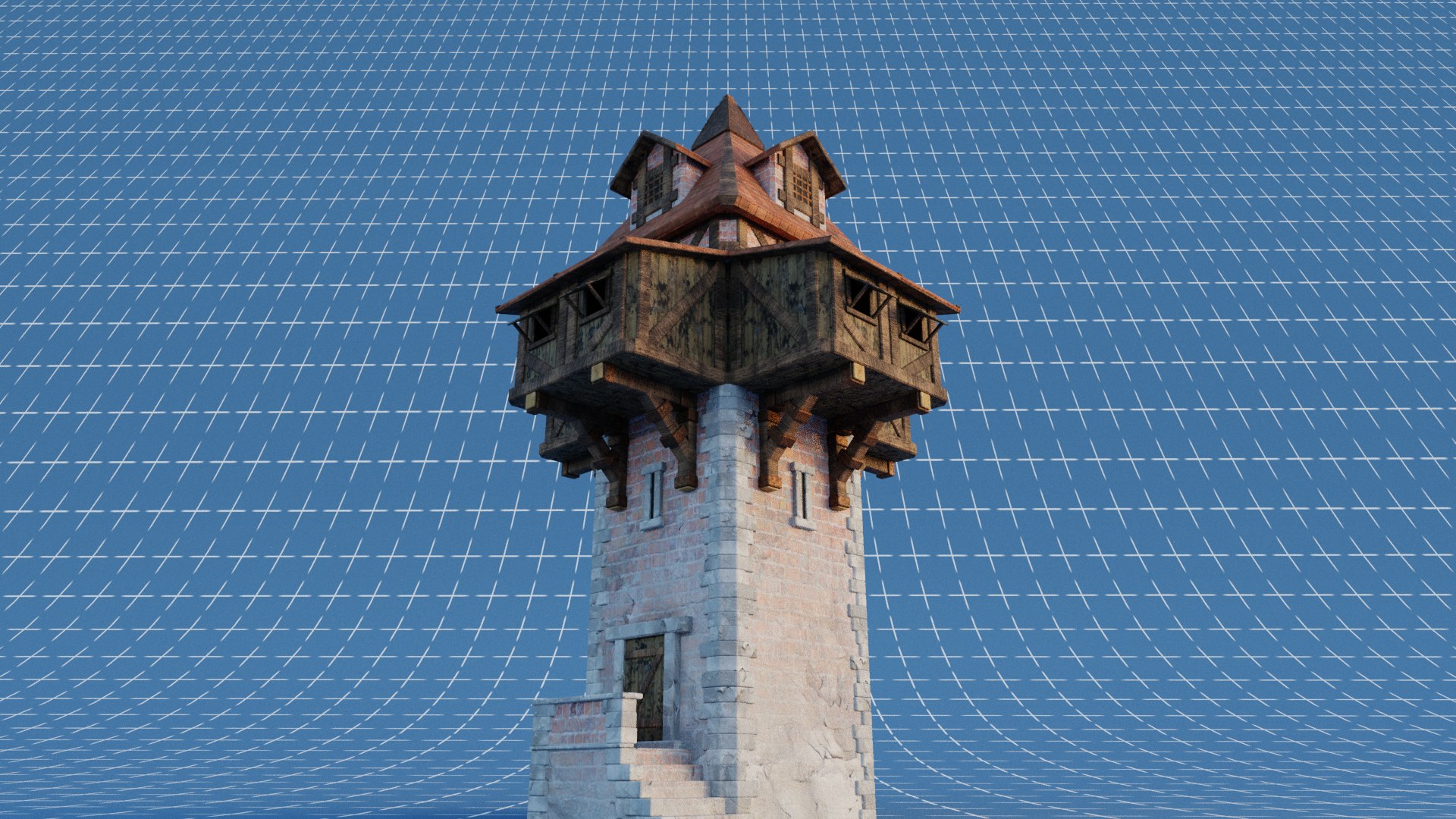 3D Medieval Watchtower - TurboSquid 2245409