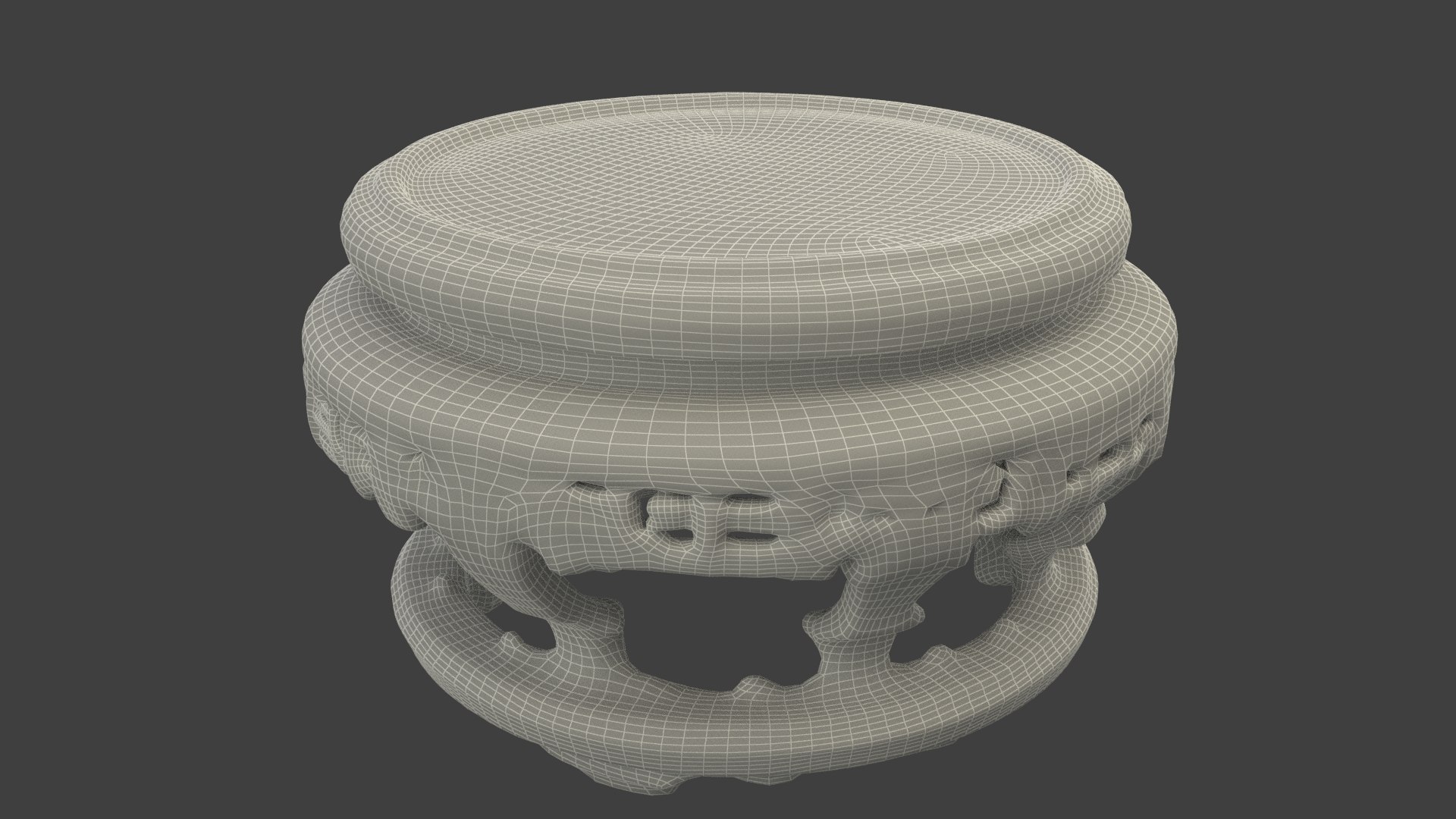 Chinese Wooden Round Display Stand 3D Model - TurboSquid 2294305