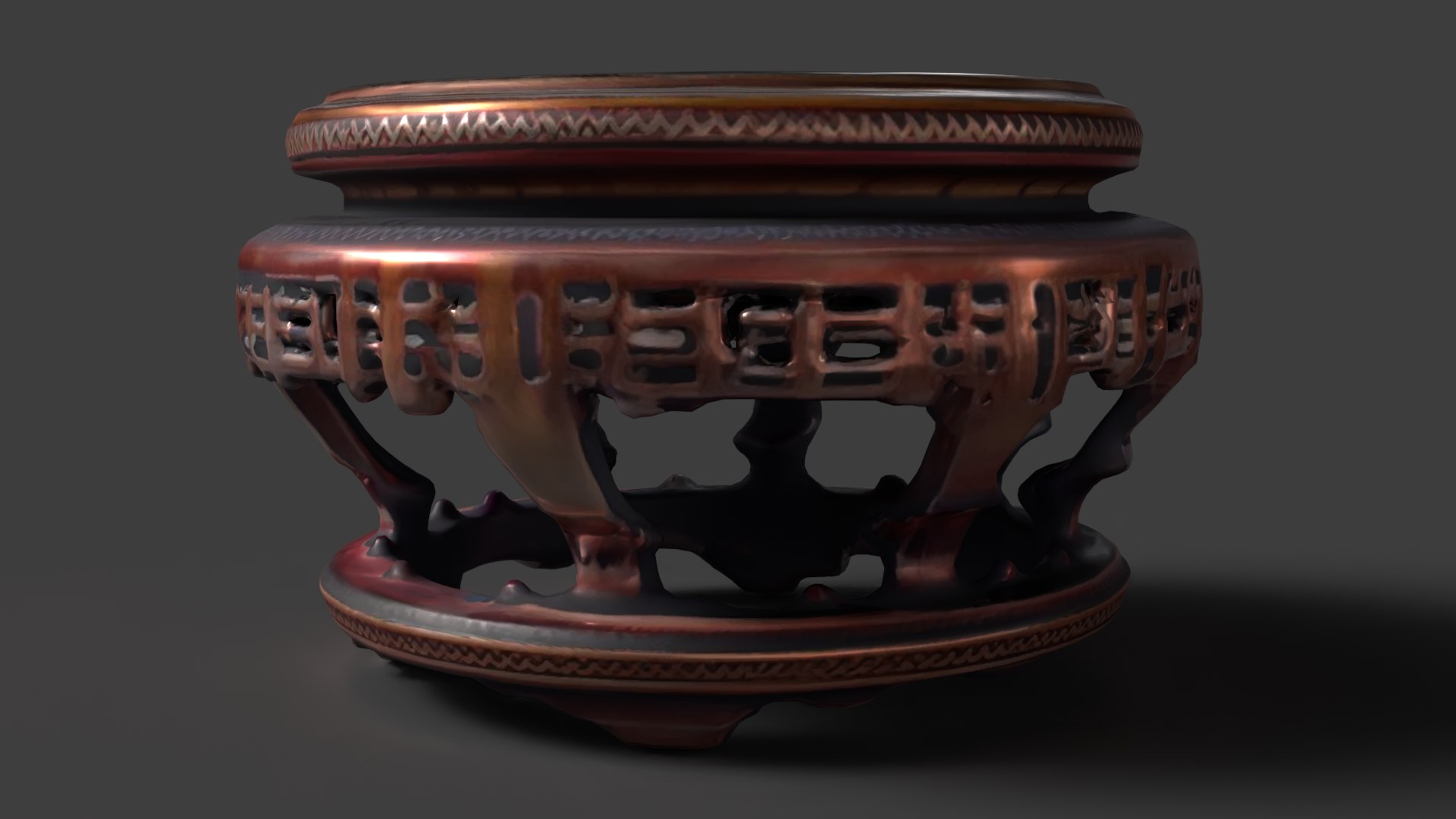 Chinese Wooden Round Display Stand 3D Model - TurboSquid 2294305