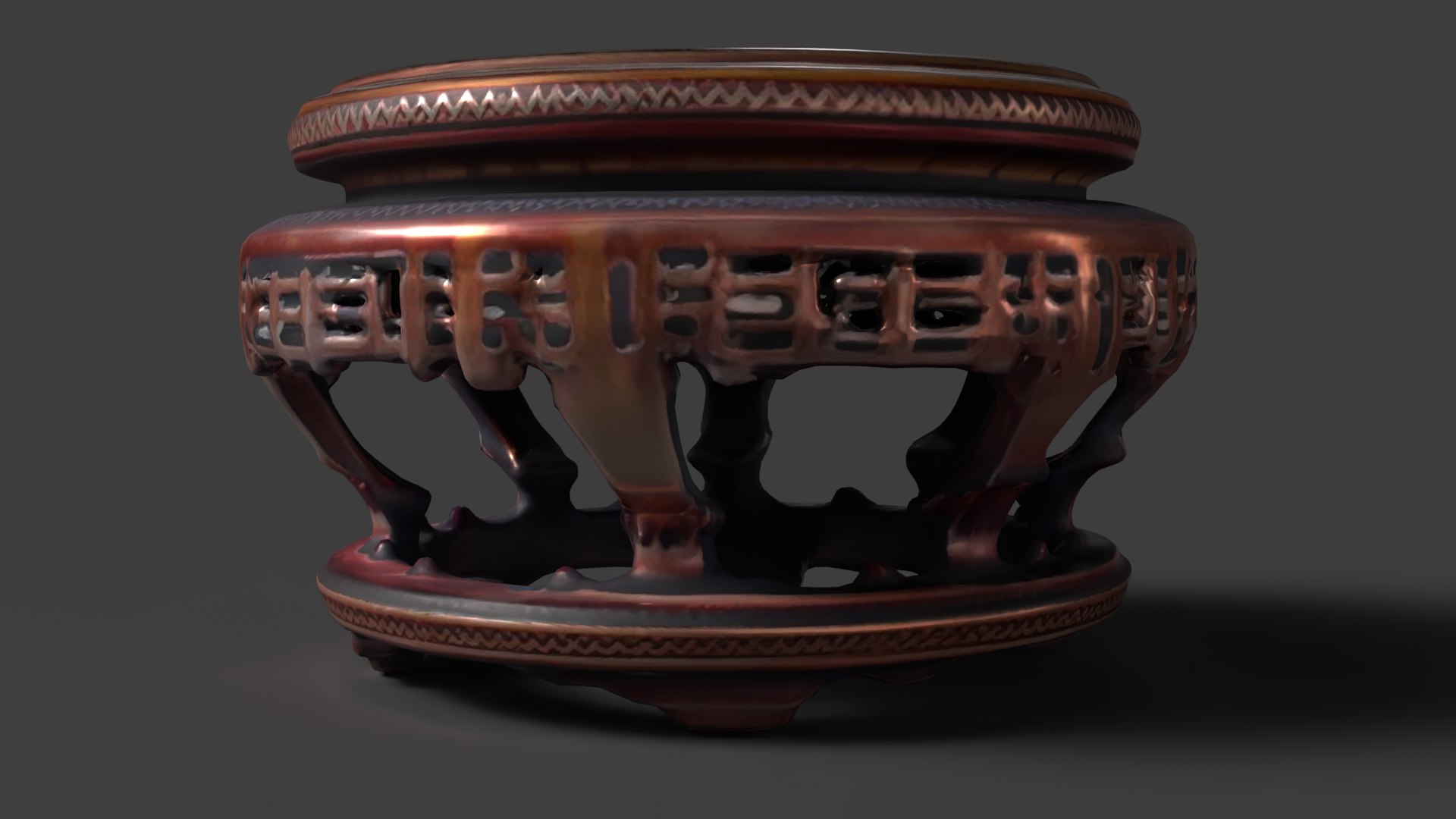 Chinese Wooden Round Display Stand 3D Model - TurboSquid 2294305