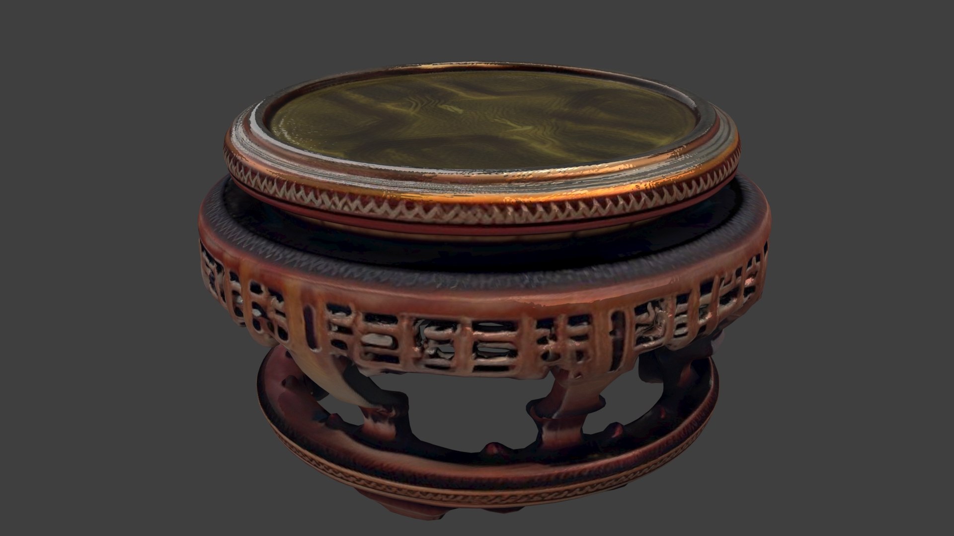 Chinese Wooden Round Display Stand 3D Model - TurboSquid 2294305