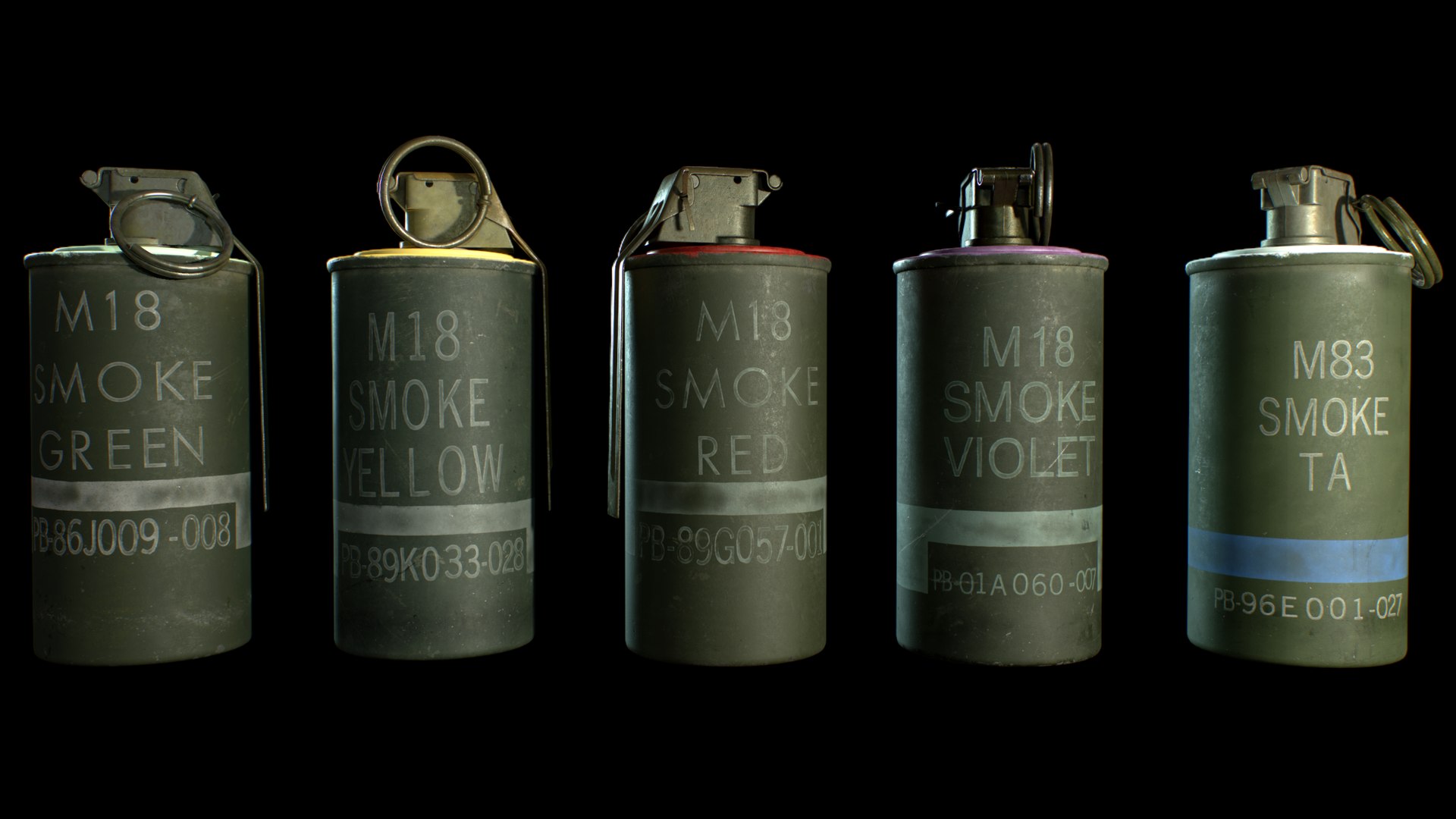 Smoke Grenades M18 And M83 3D Model - TurboSquid 1808789