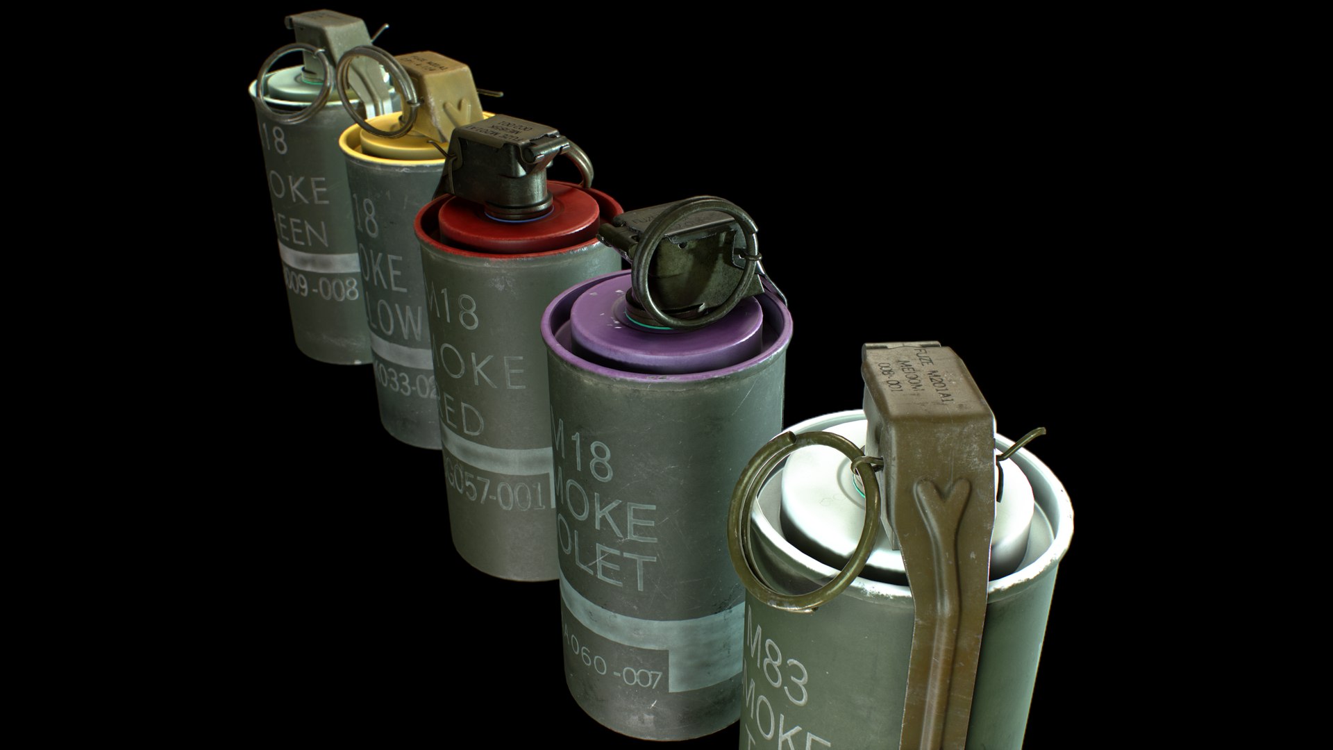 Smoke Grenades M18 And M83 3D Model - TurboSquid 1808789