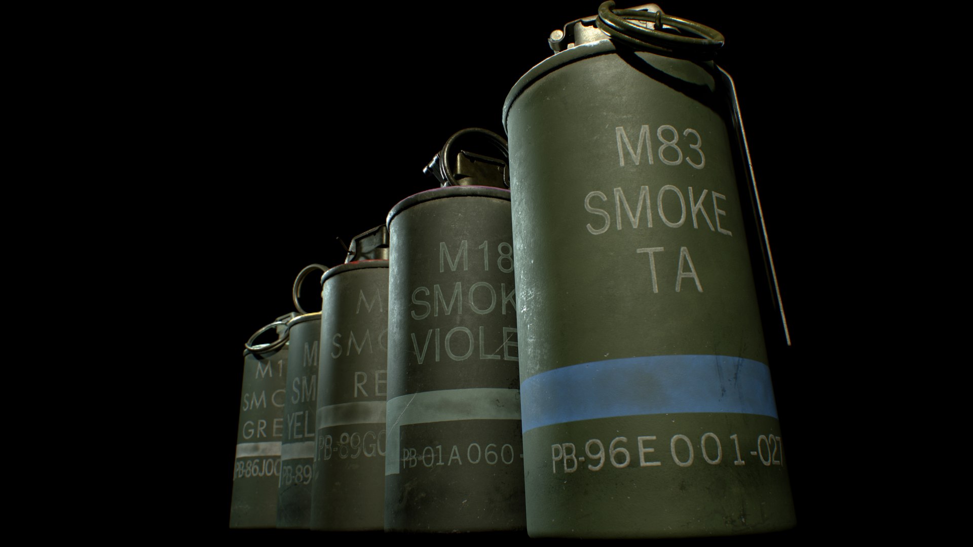 Smoke Grenades M18 and M83 3D model - TurboSquid 1808789