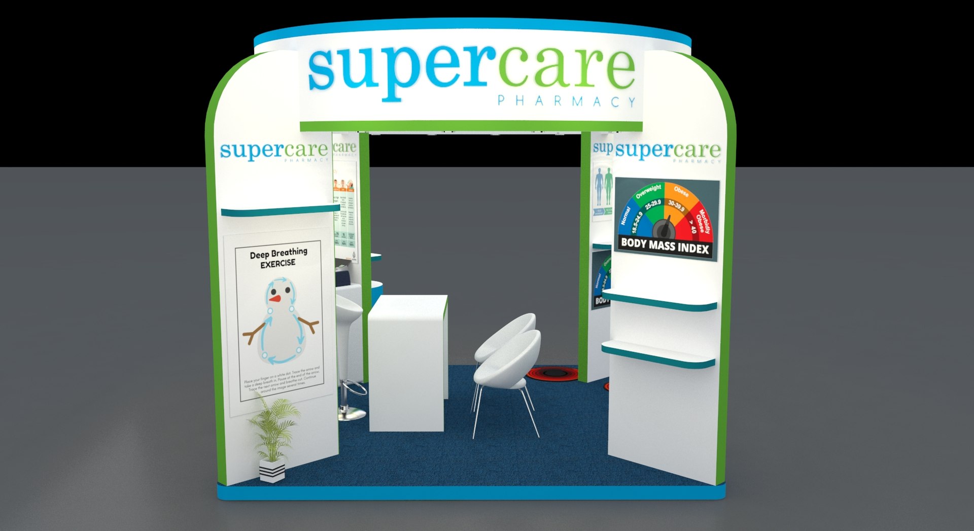 3D 3X3 STAND WITH PRODUCT DISPLAY Model - TurboSquid 1781110