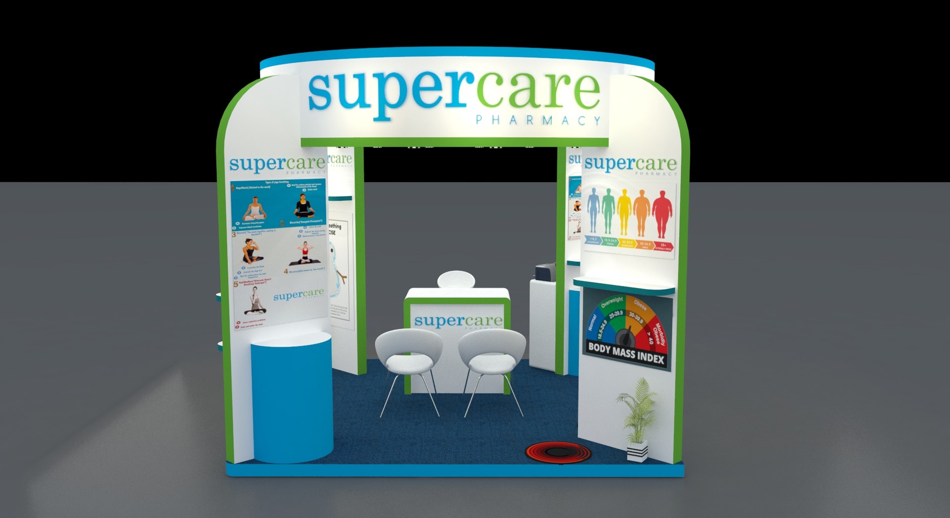 3D 3X3 STAND WITH PRODUCT DISPLAY Model - TurboSquid 1781110