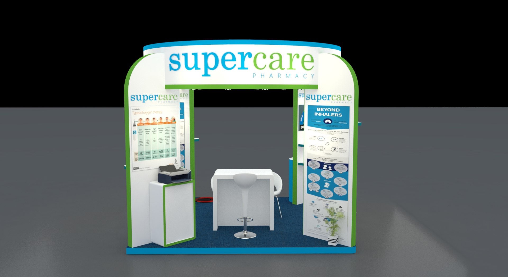 3D 3X3 STAND WITH PRODUCT DISPLAY Model - TurboSquid 1781110