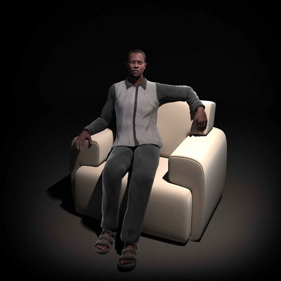 human rigged 3d model