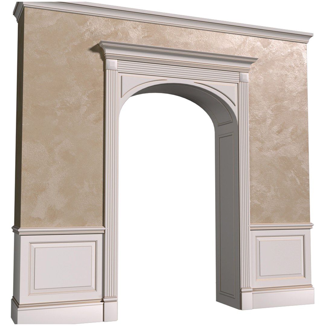 3D Interior Arched Opening Door Portal Arched Doorway - TurboSquid 1980389