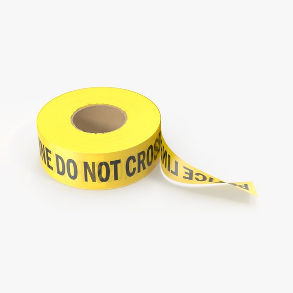 3d model police tape strip