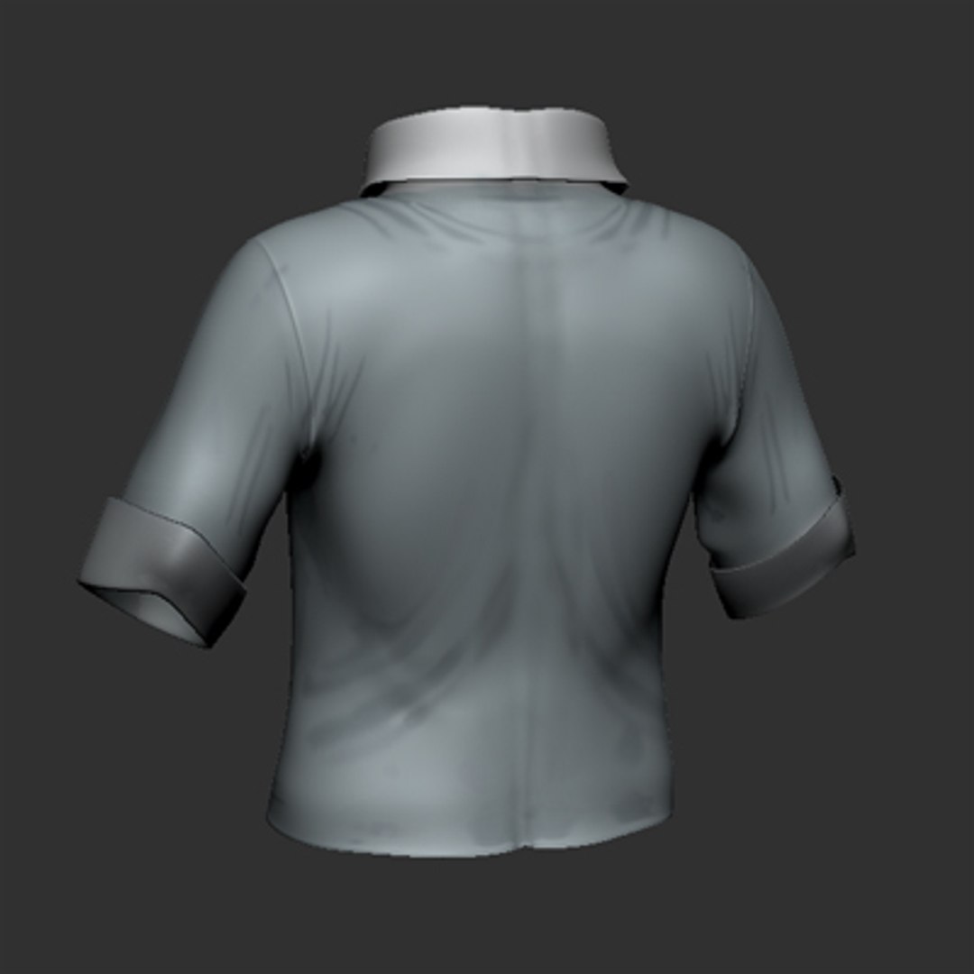 Button Shirt 3d Obj