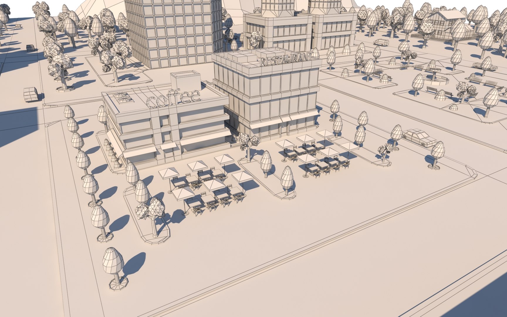 3D Model Low Poly Mini City - TurboSquid 1741869