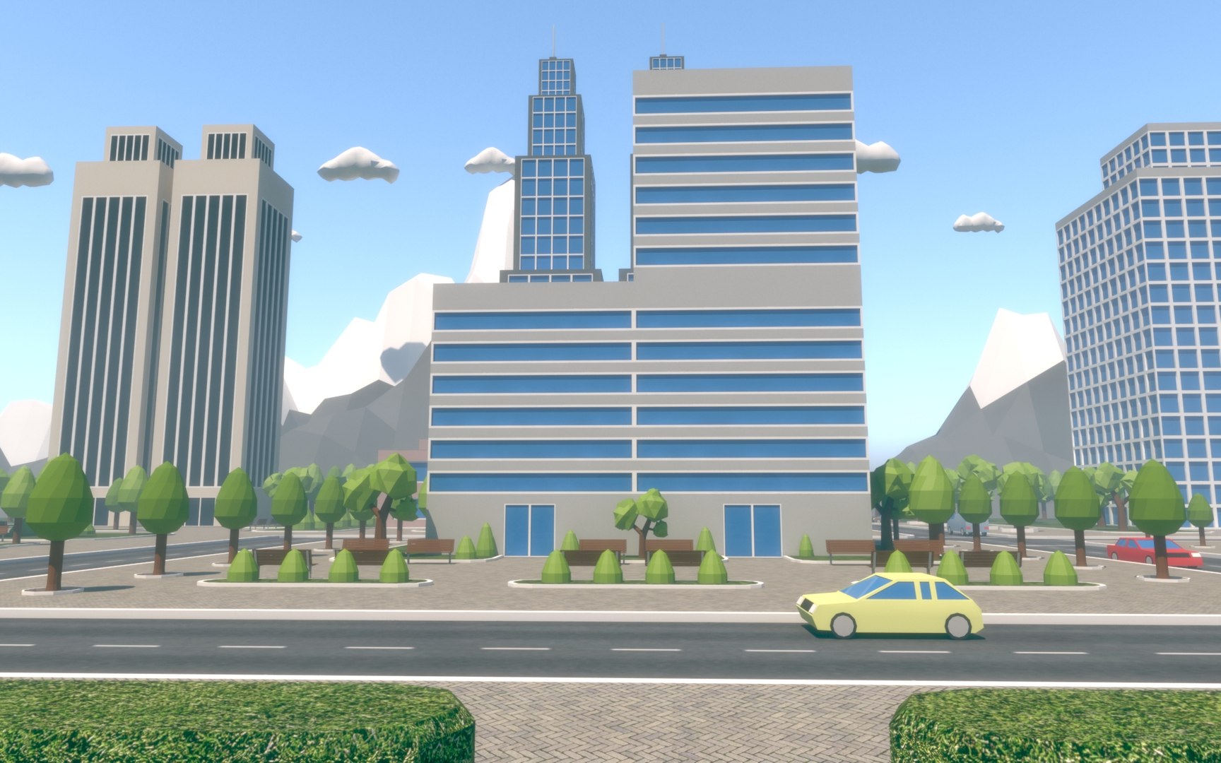 3D Model Low Poly Mini City - TurboSquid 1741869