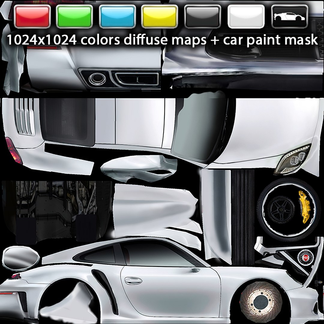 generic supercars colors car 3d 3ds