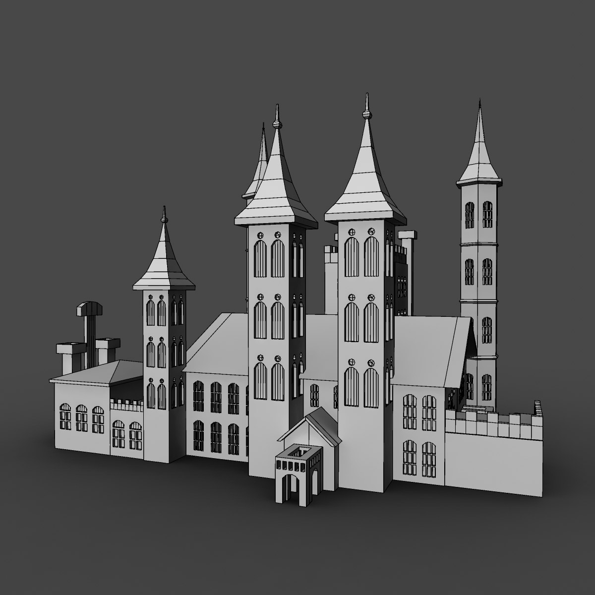 3d model castle versions