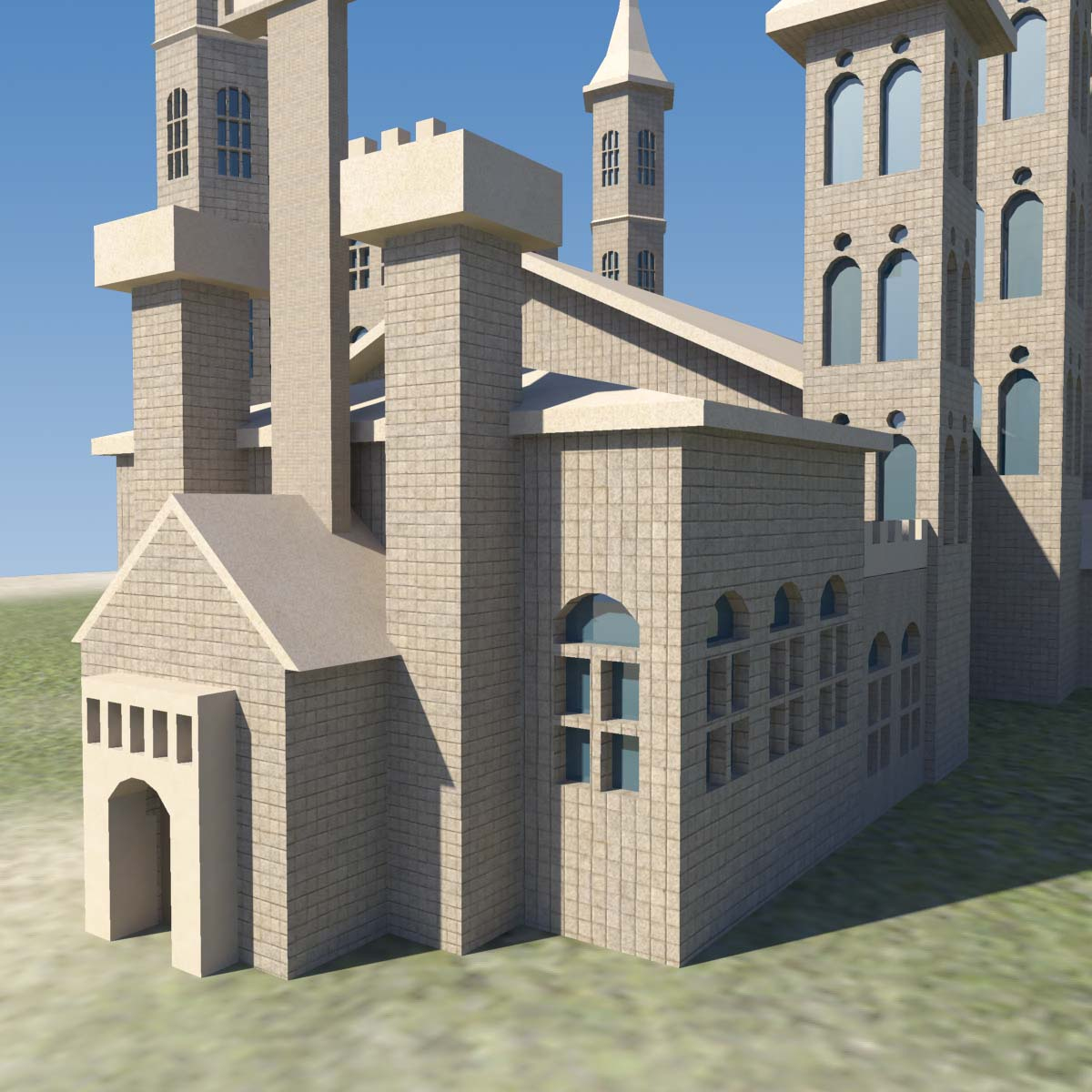 3d model castle versions