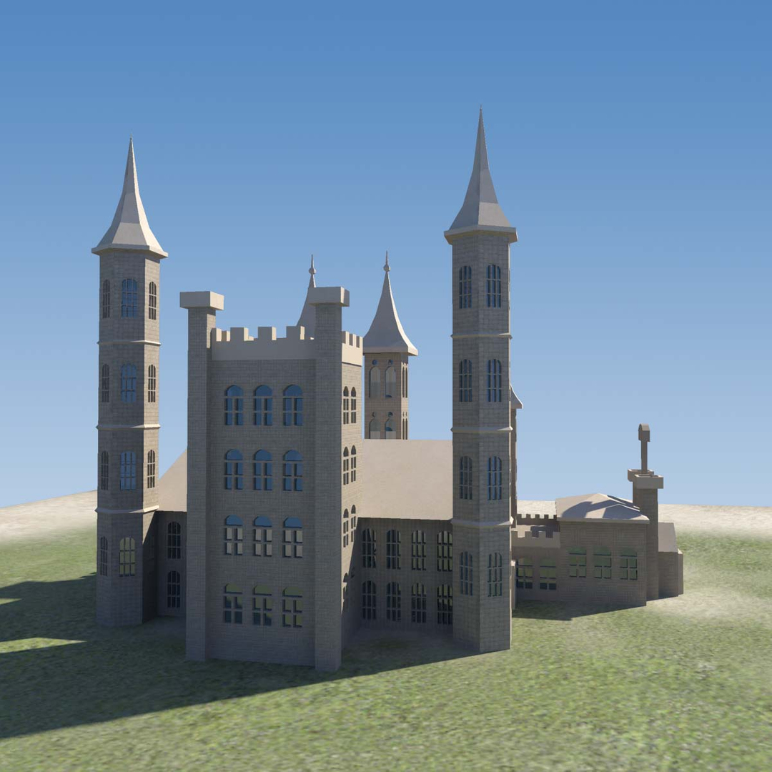 3d model castle versions