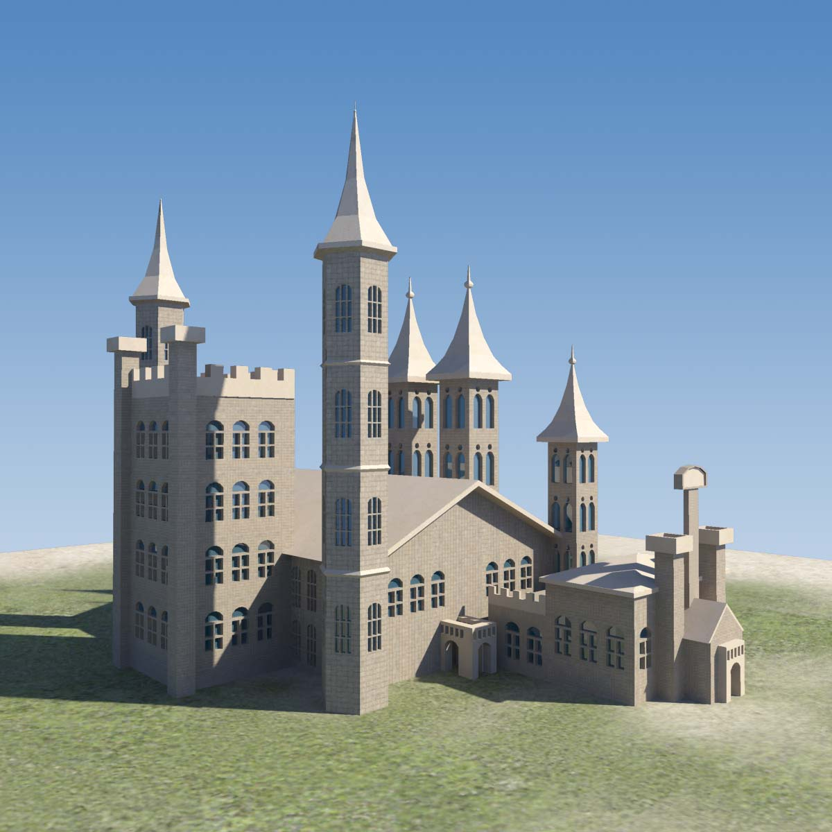 3d model castle versions