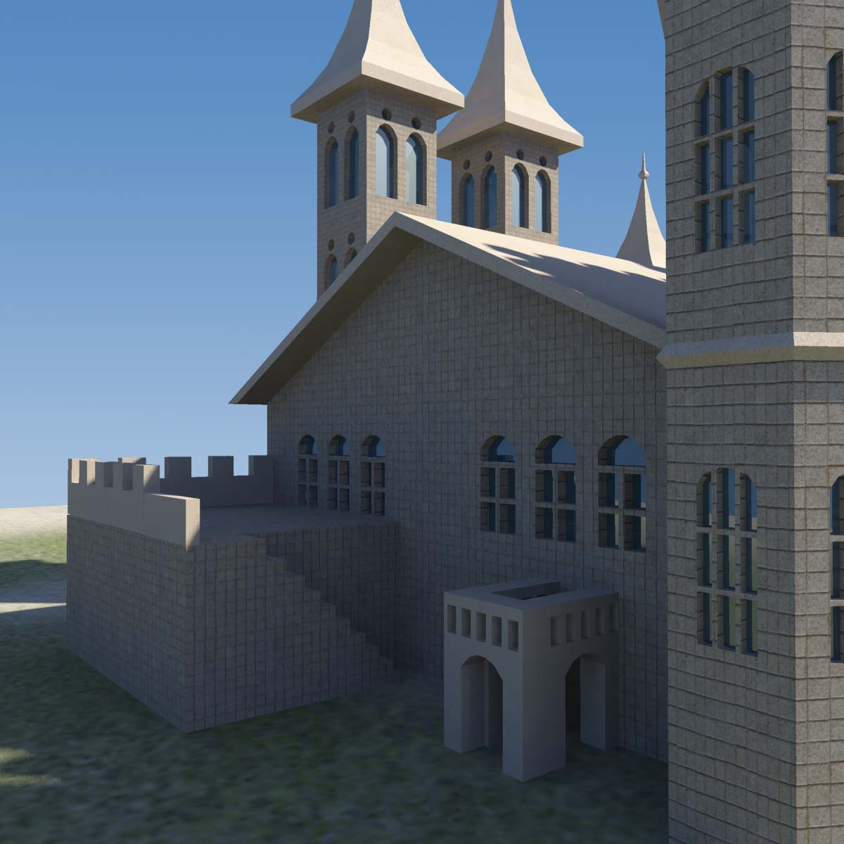 3d model castle versions