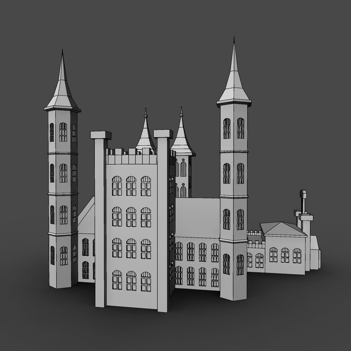 3d model castle versions