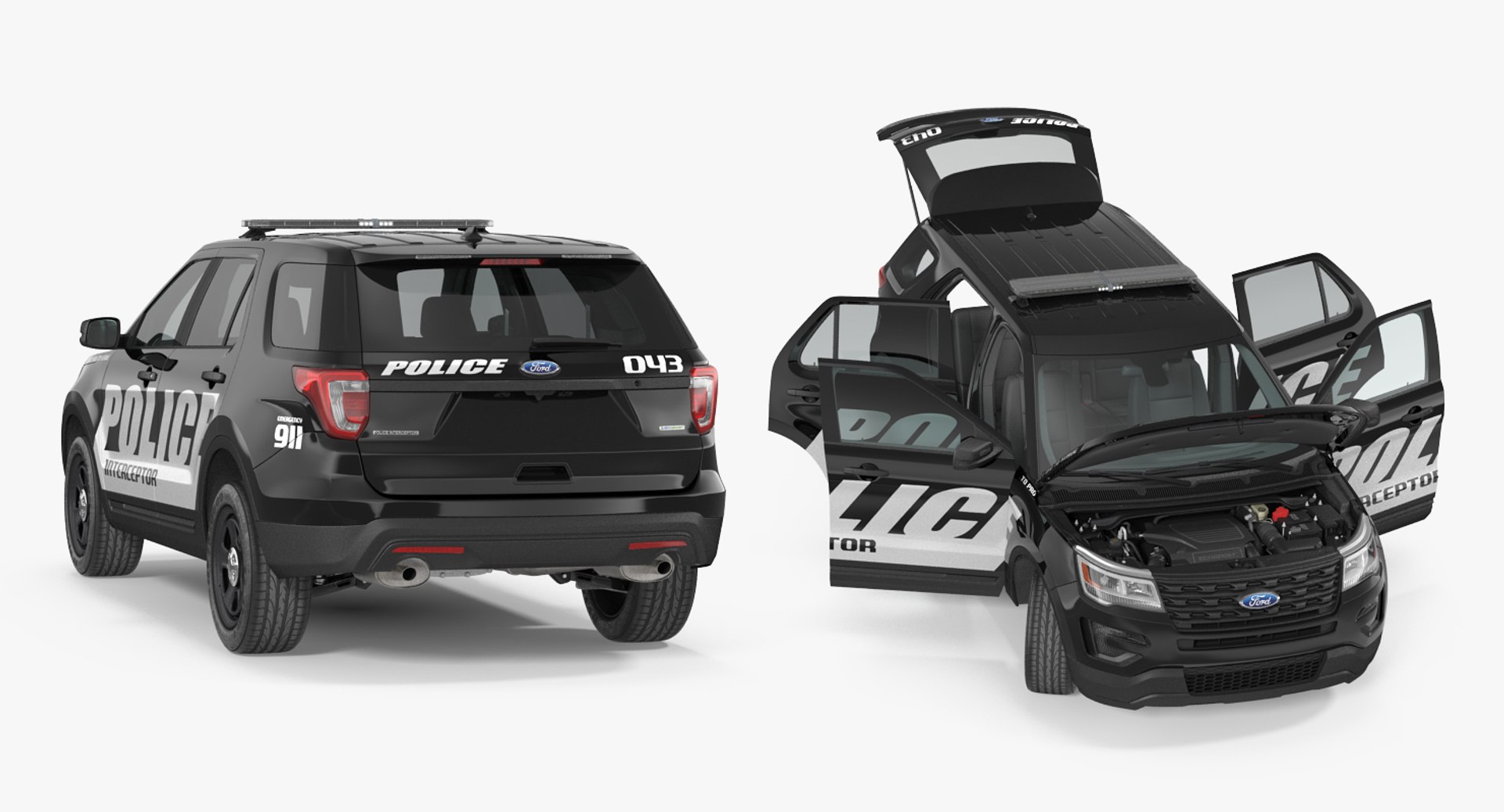 police interceptor unit 2016 3d model