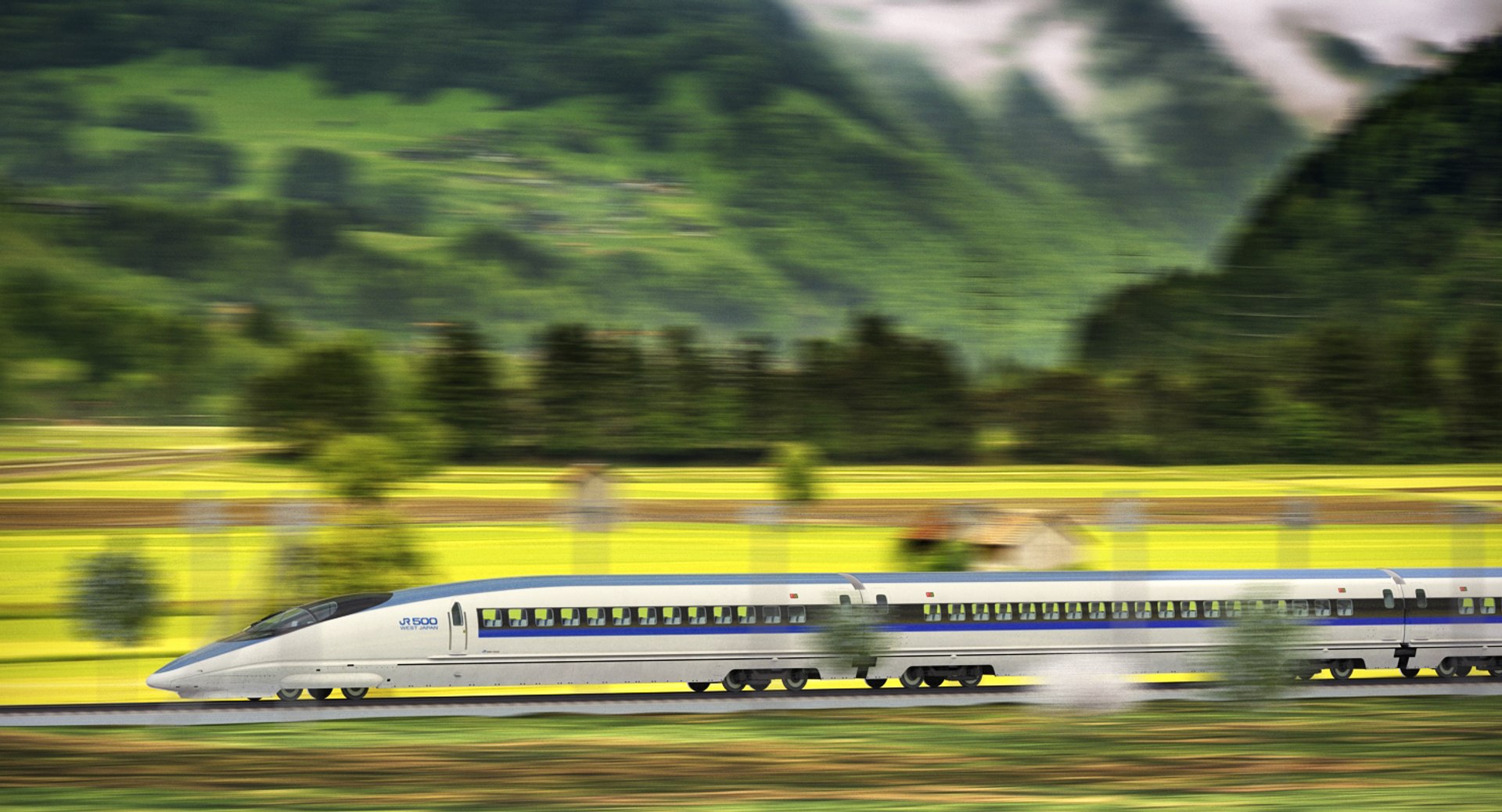 Speed Train Shinkansen 500 3D - TurboSquid 1265001