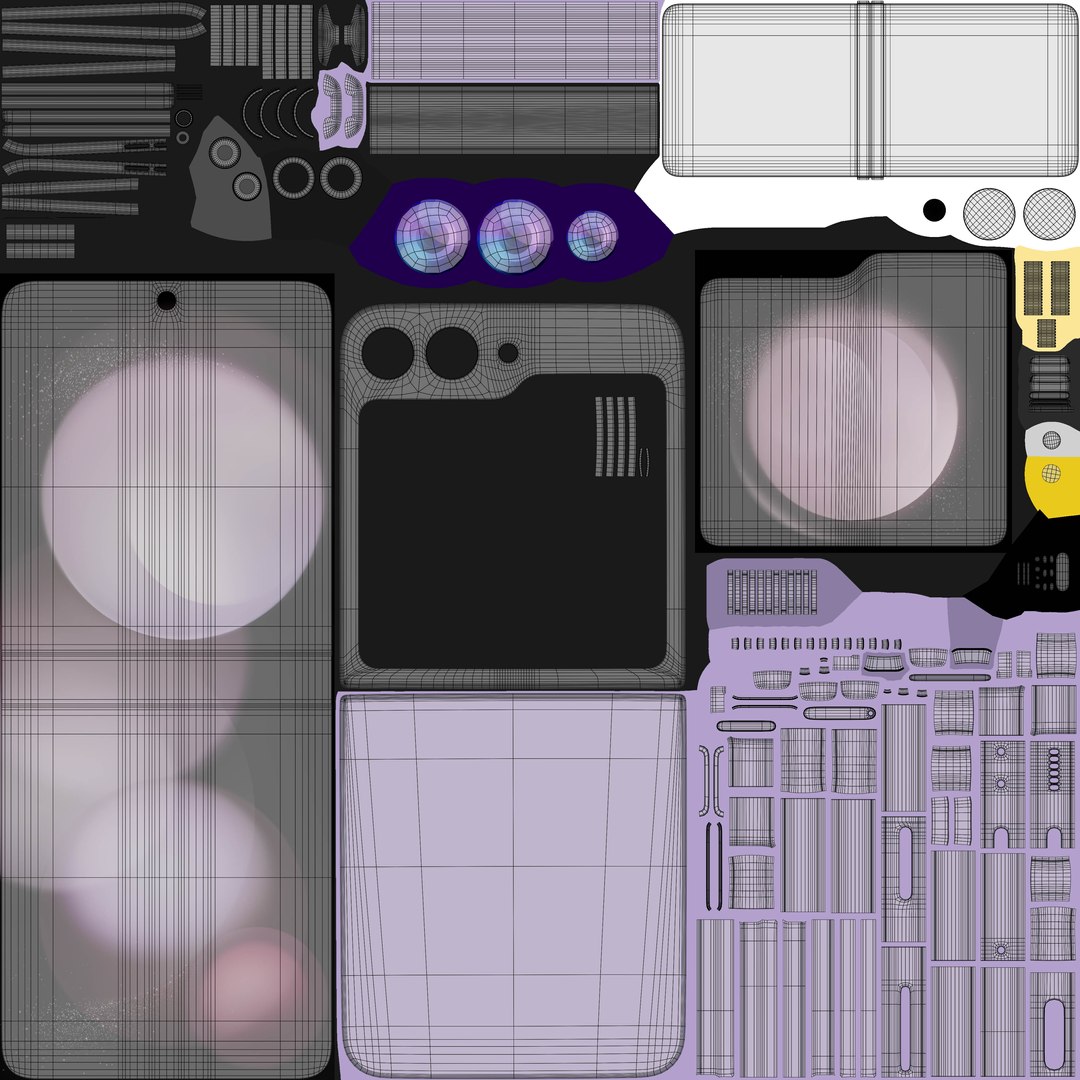 Samsung Galaxy Z Flip 5 Lavender 3D Model - TurboSquid 2105704