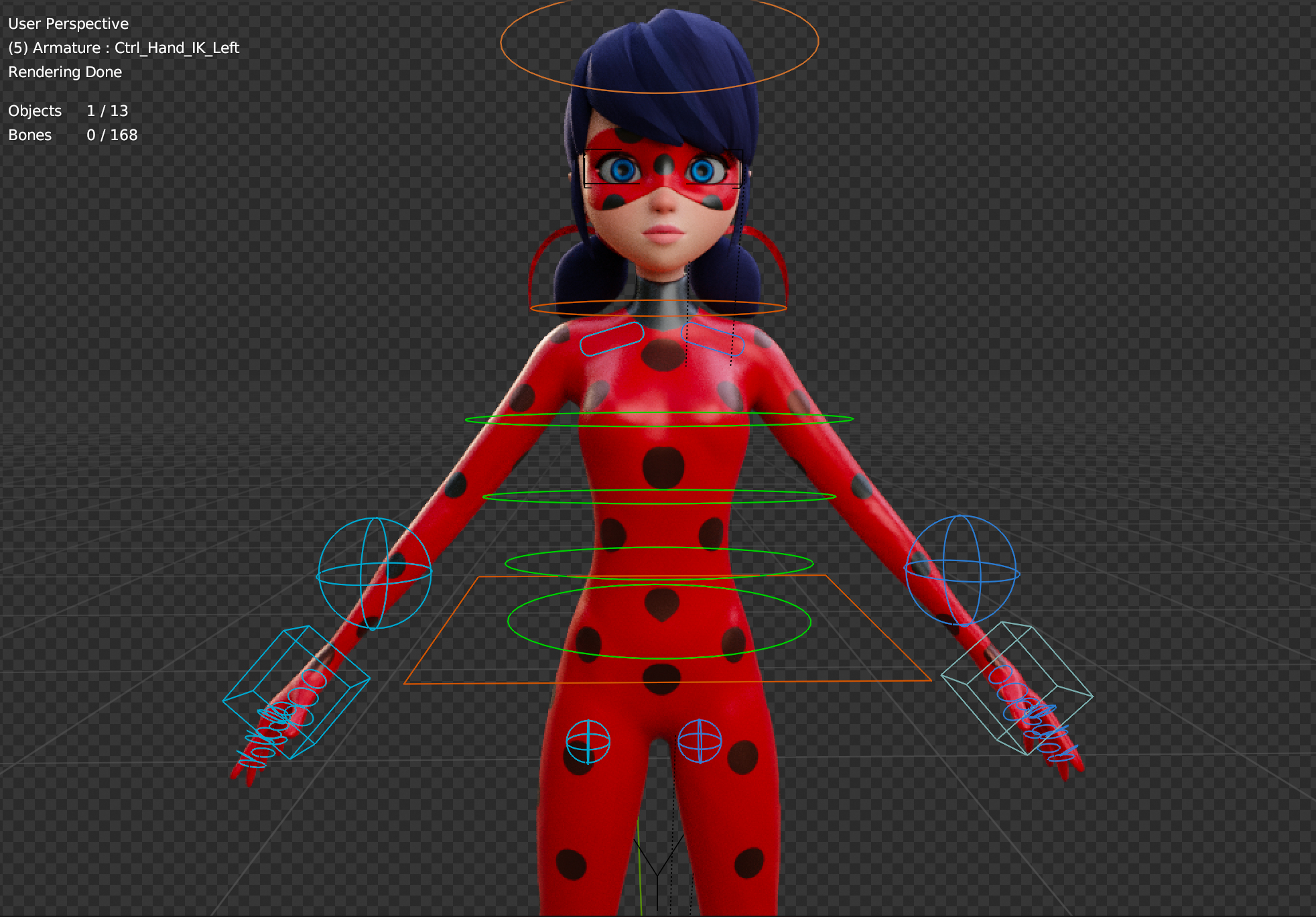 3D модель Miraculous LadyBug Animated Rigged - TurboSquid 1935157