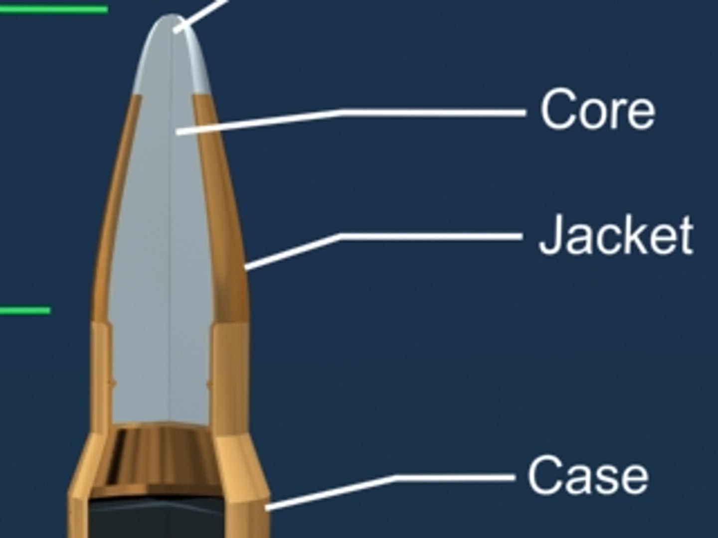 rifle cartridge cutaway 3d model