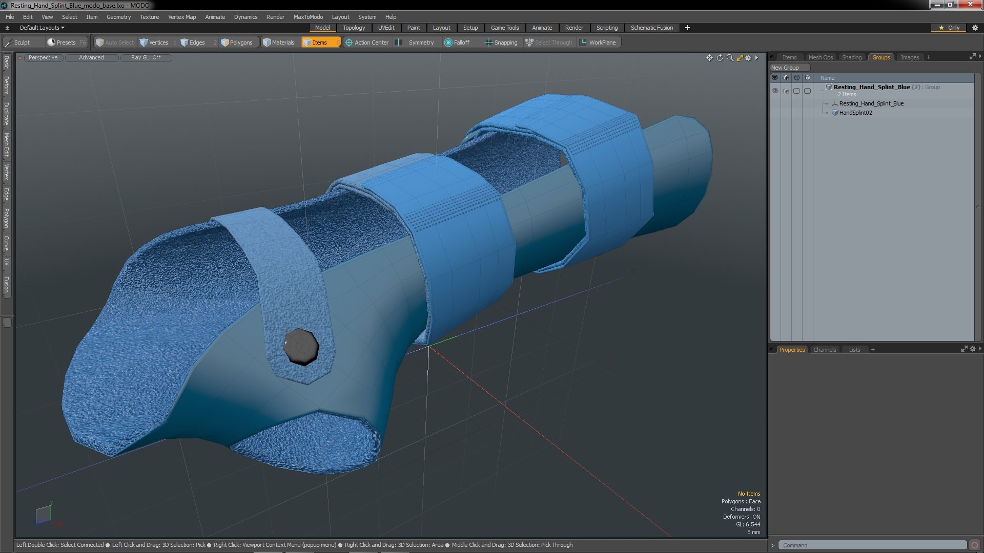 Resting Hand Splint Blue Model - TurboSquid 2123569