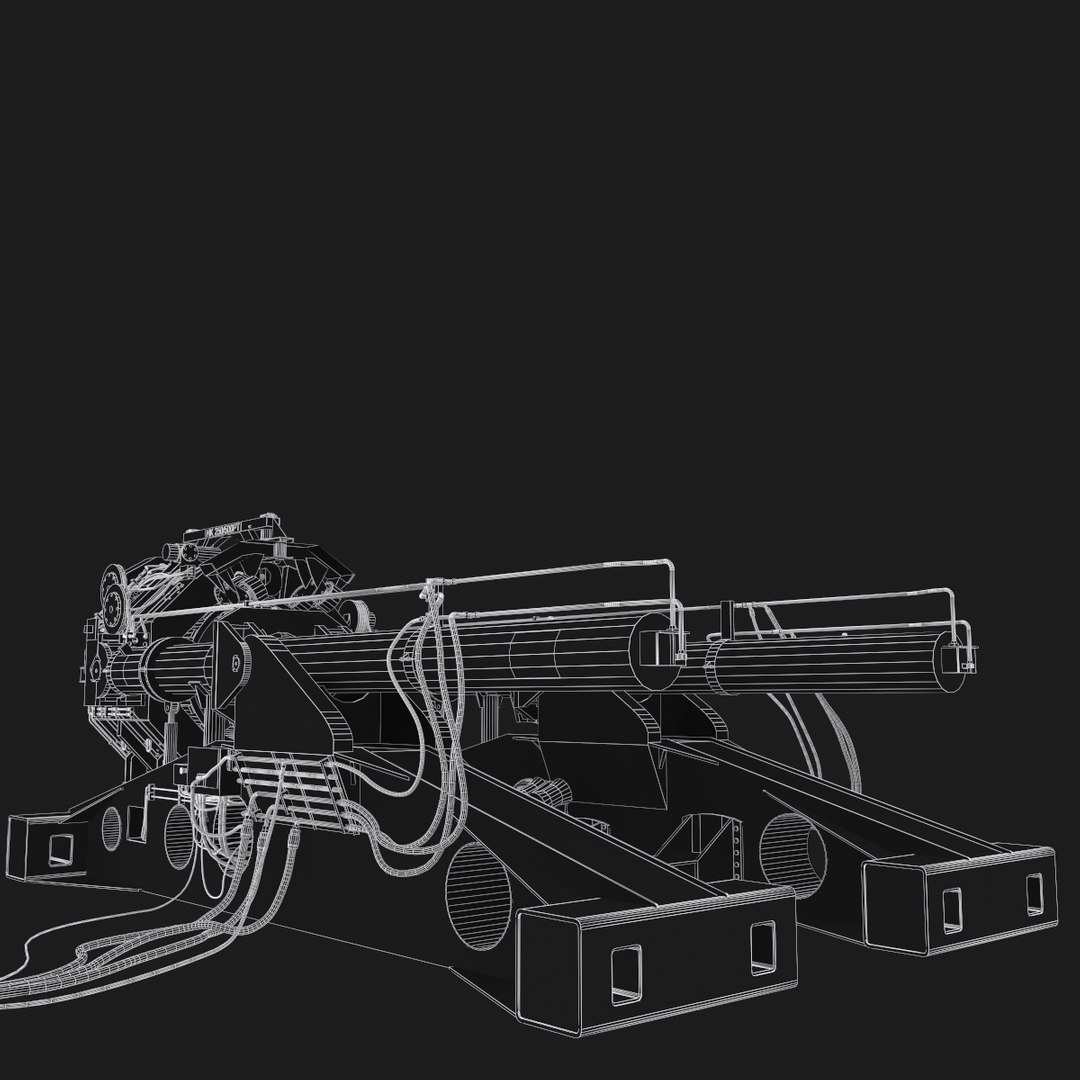 Herrenknecht Pipe Thruster Rigged 3d Model