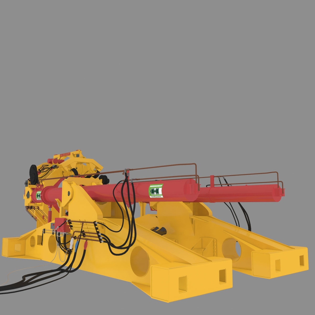 Herrenknecht Pipe Thruster Rigged 3d Model