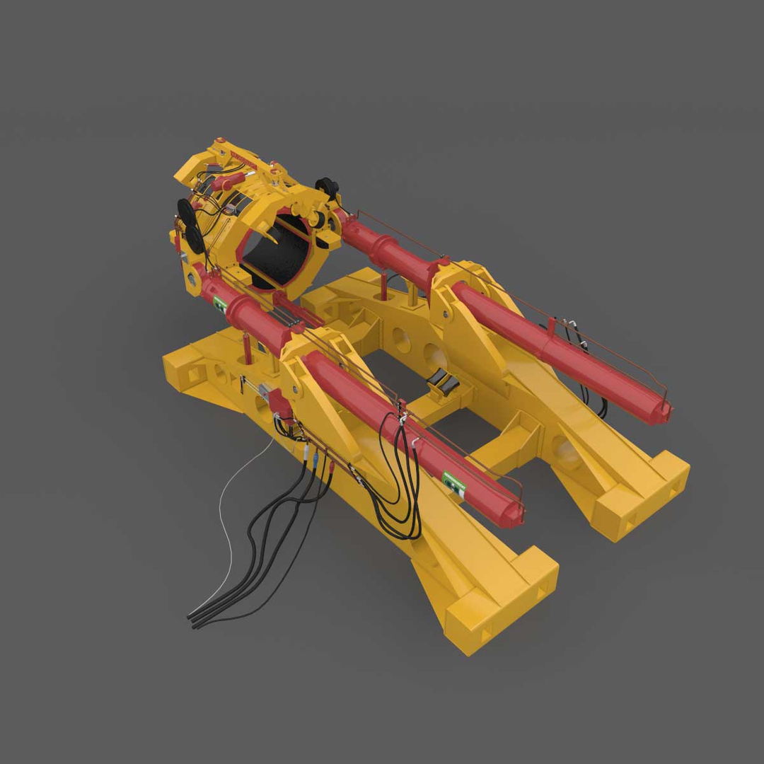 Herrenknecht Pipe Thruster Rigged 3d Model