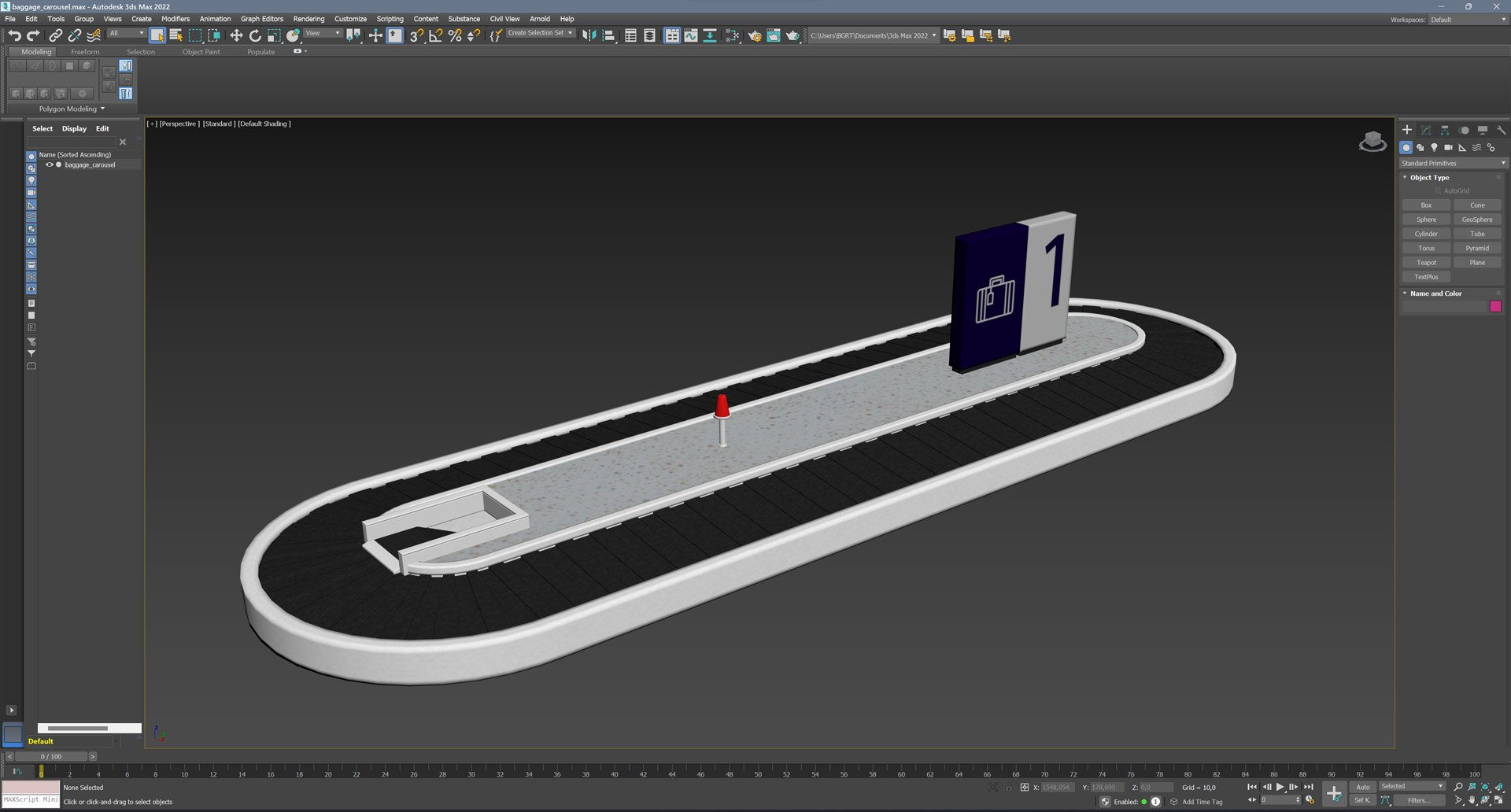 3D Baggage Carousel Model - TurboSquid 2183526